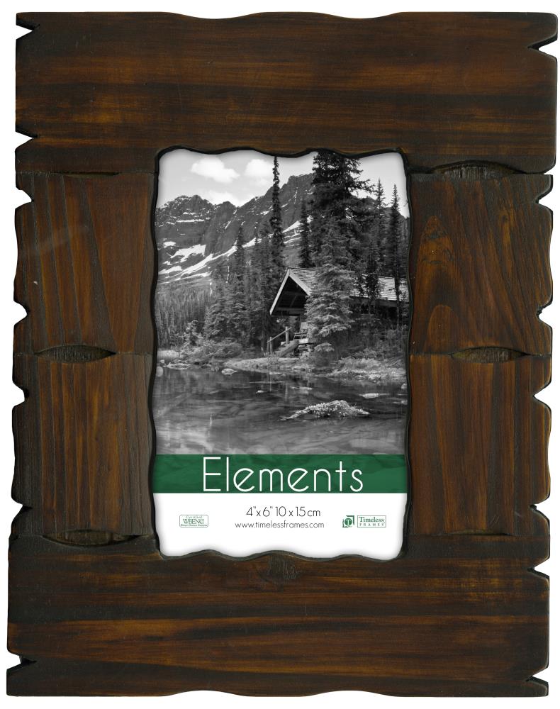 Timeless Frames Walnut Wood Picture Frame (4-in x 6-in) at Lowes.com