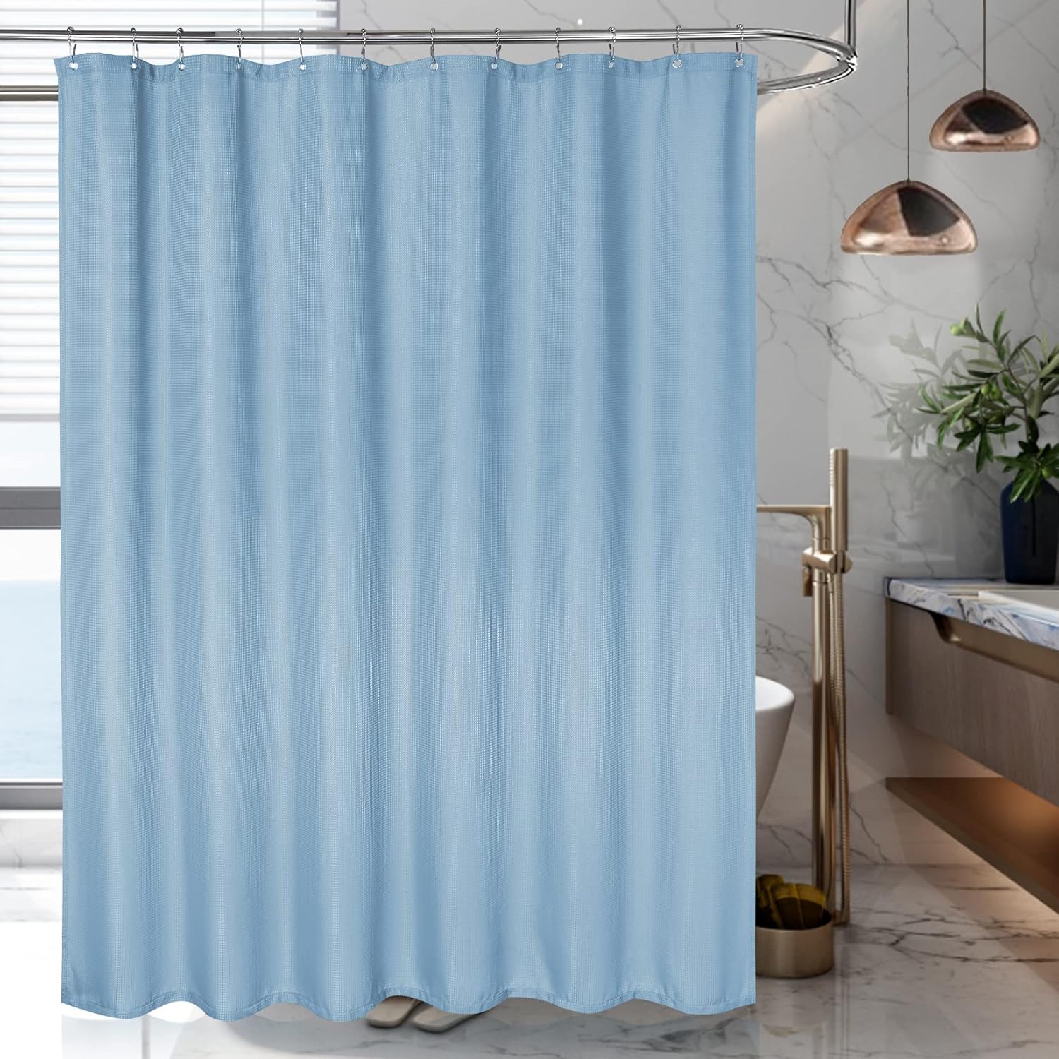 Garvee Soft Shower Curtain Water Proof Polyester Fabric Shower Curtains ...