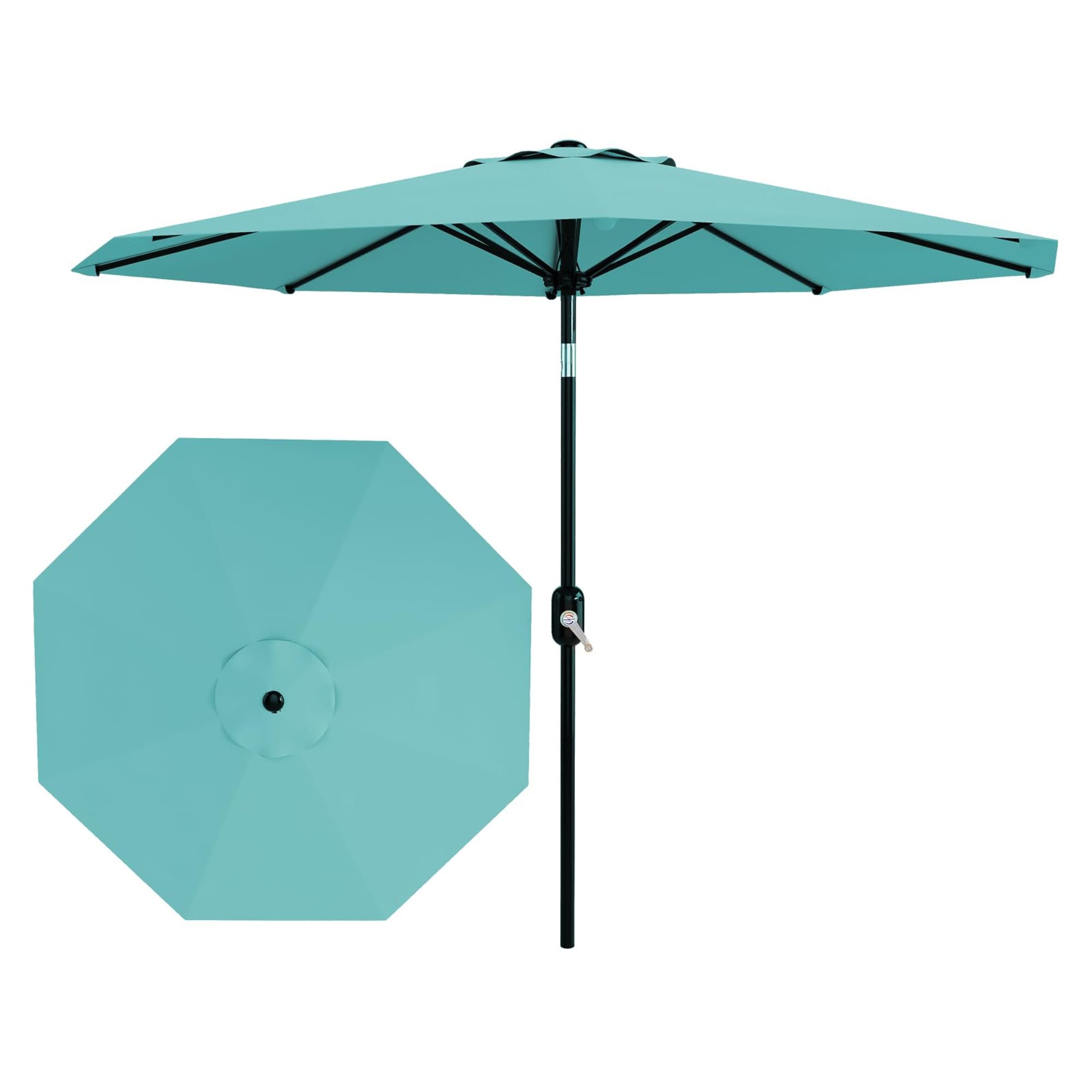 Aoile 9ft Table Umbrella with Crank Lift and Push Button Tilt - Lake ...