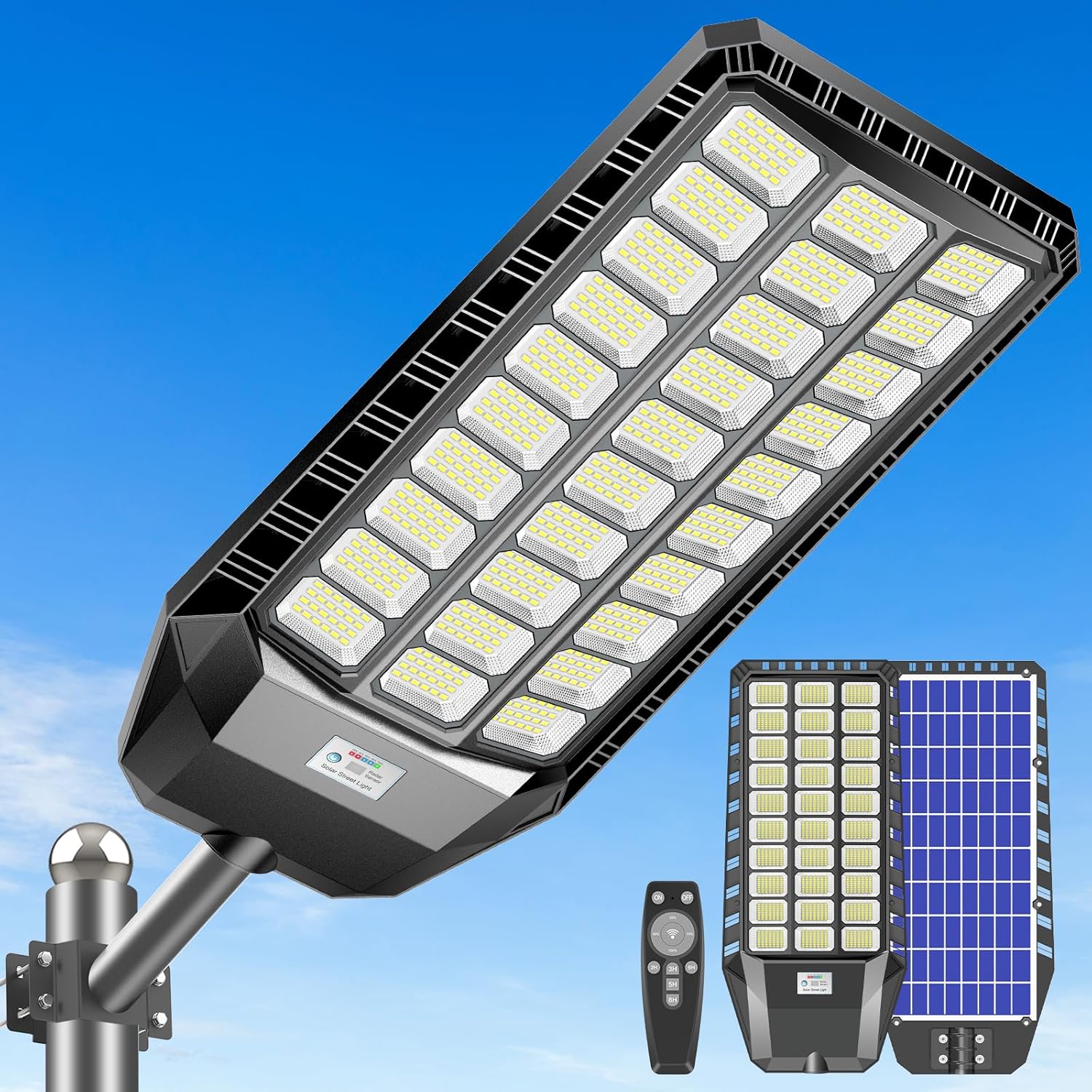 Deepn 9000W Commercial Grade Solar Street Lights Outdoor 480000 Lumens ...