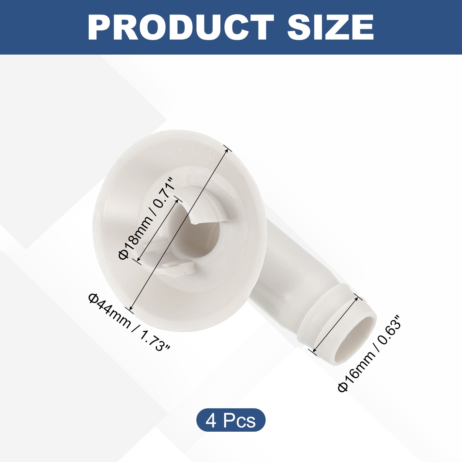 Unique Bargains 4pcs Air Conditioner Drain Hose Connector Elbow Fitting ...