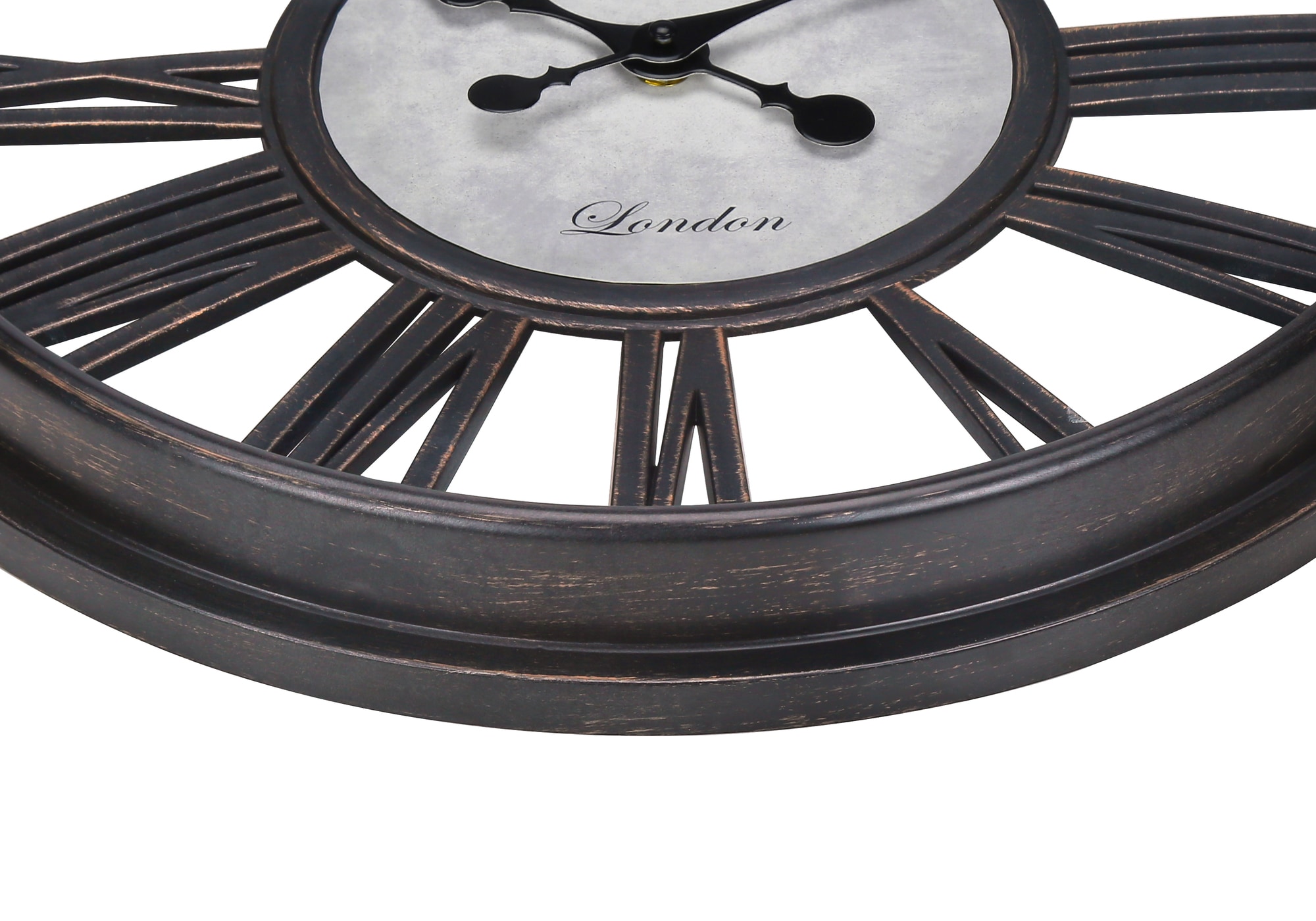 Blisstyle Clocks 18inch Round Wall Clock Antique Black Transitional in ...