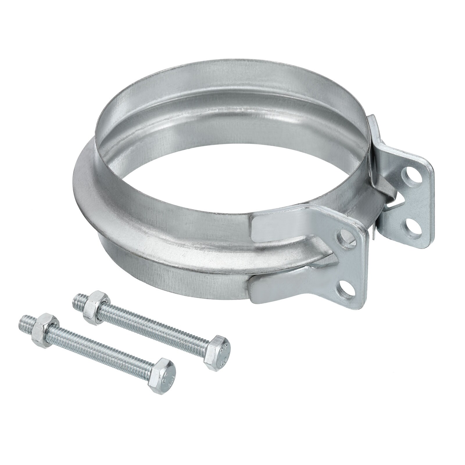 PATIKIL Duct Clamp 3 Inch(80mm) V-shape Clamp Zinc Plated Iron Pipe ...