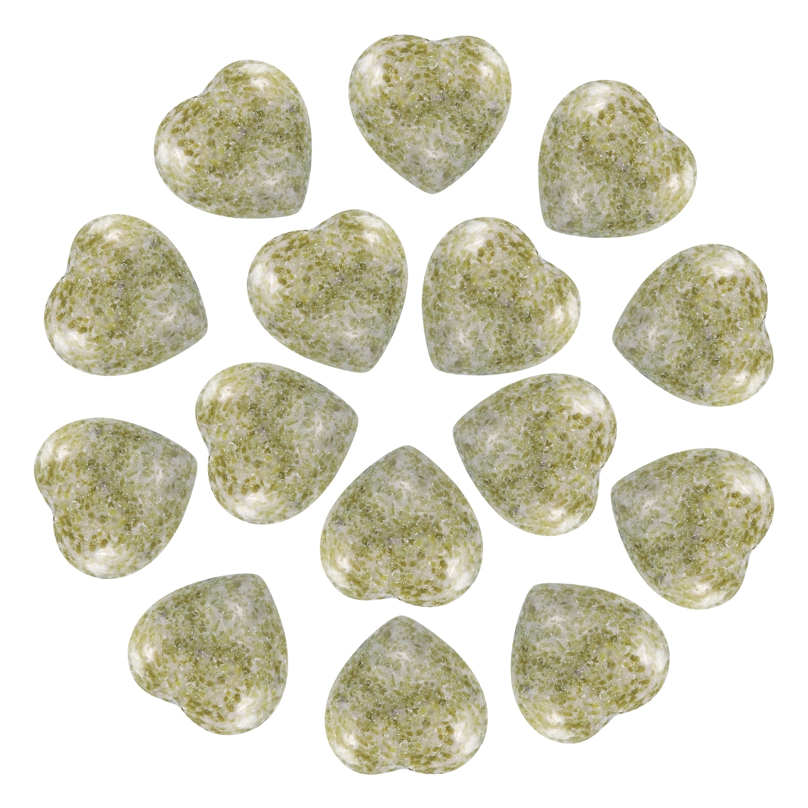 PATIKIL 15 Pcs Natural Heart Shaped Crystal Stone 0.6 Inch Mini ...