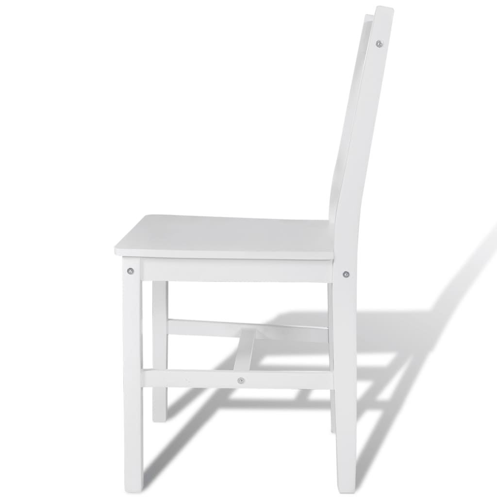 Boyel Living Dining Chair Set of 2 White Solid Pine Wood 33.1 inches ...