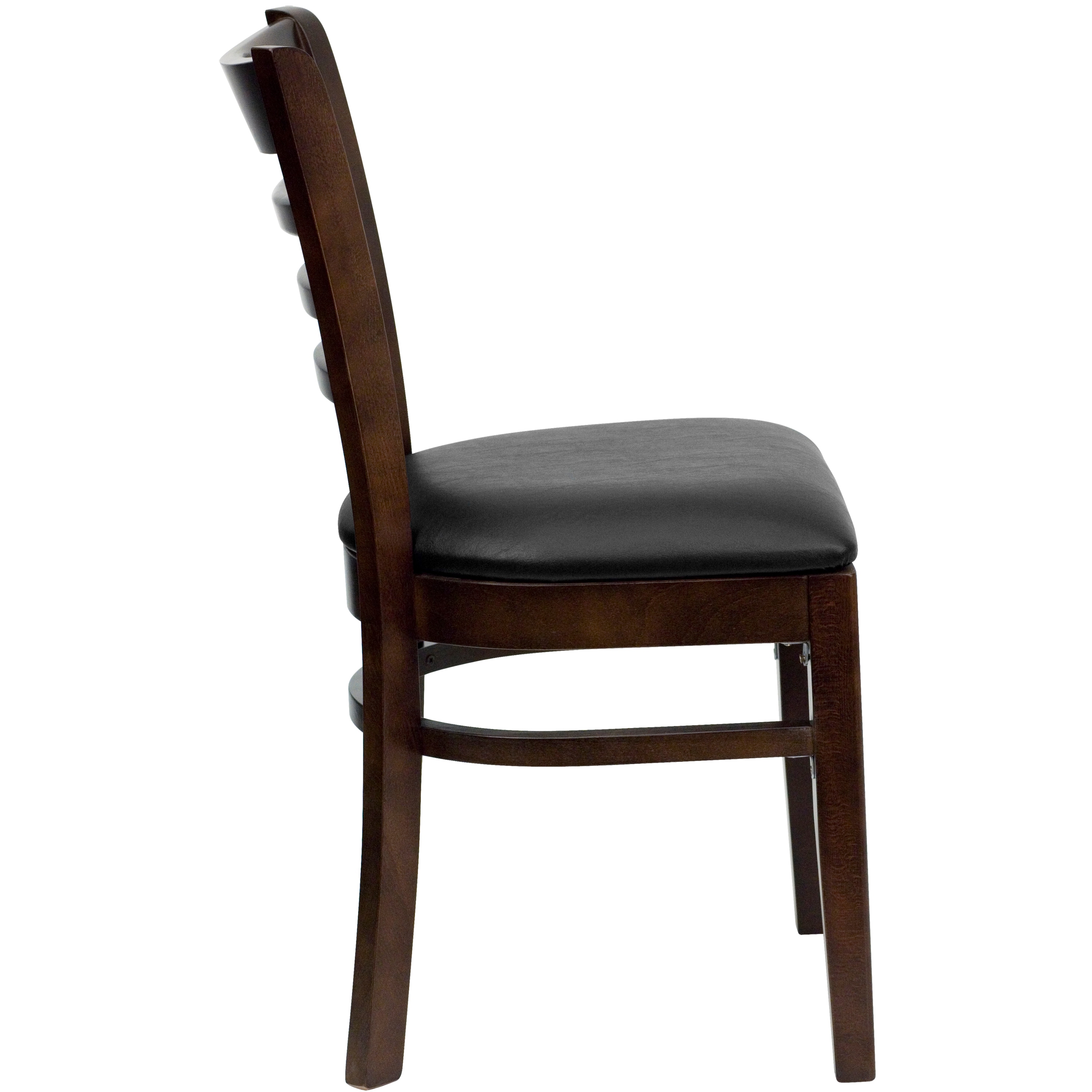Flash Furniture 2 Pack HERCULES Series Ladder Back Walnut Wood ...