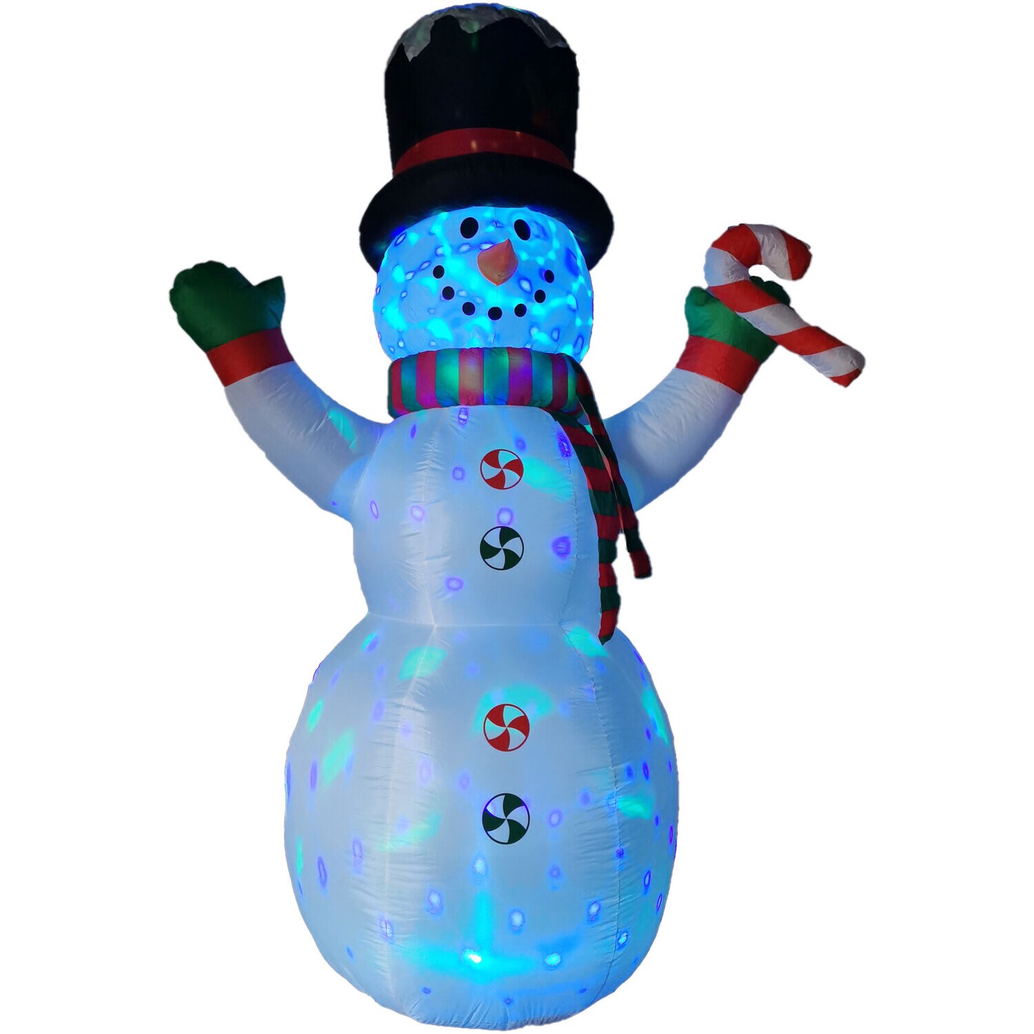 Fraser Hill Farm 9.85-ft Lighted Snowman Christmas Inflatable ...