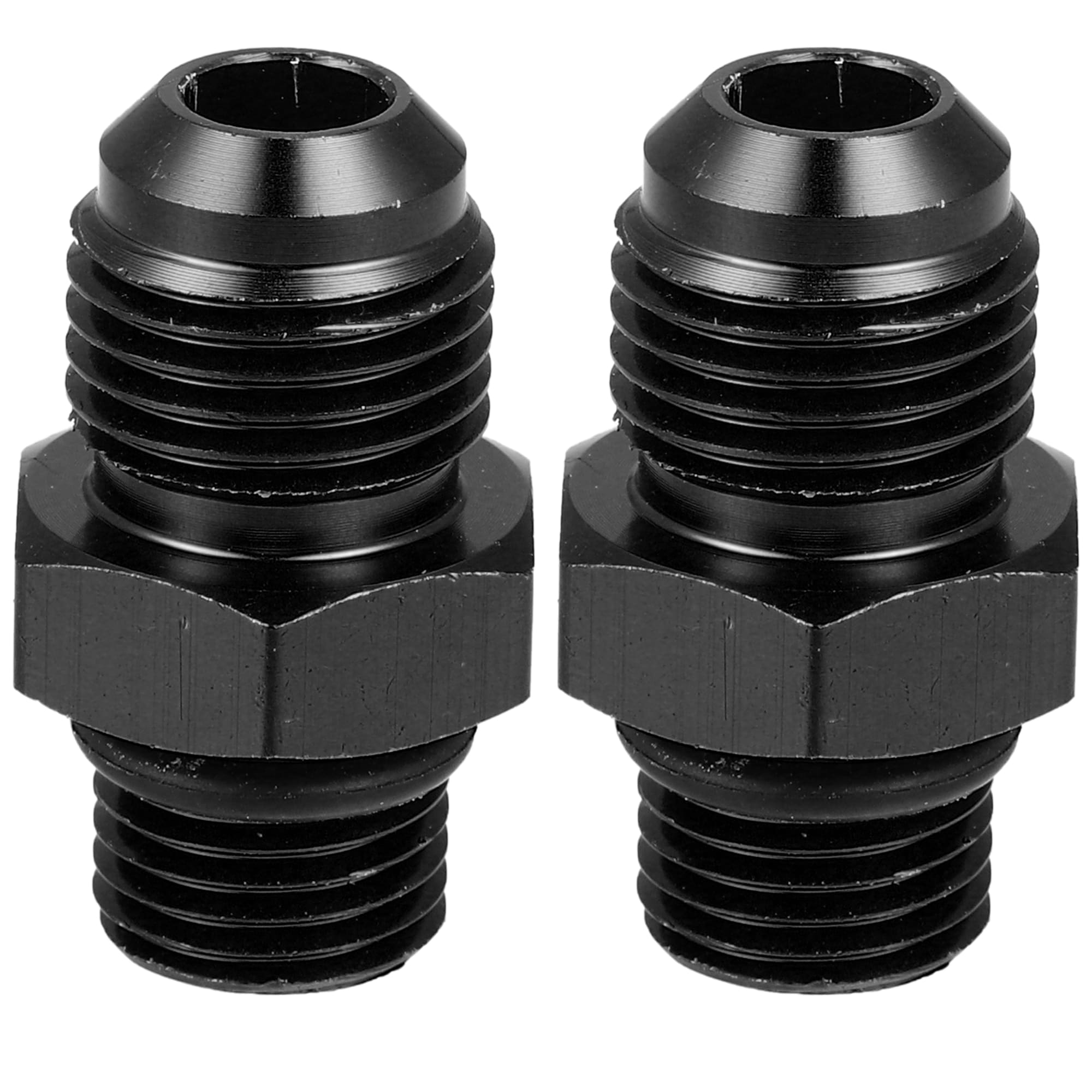 Unique Bargains 2pcs Black 6AN Male to M12 x 1.25mm Thread Tube ...