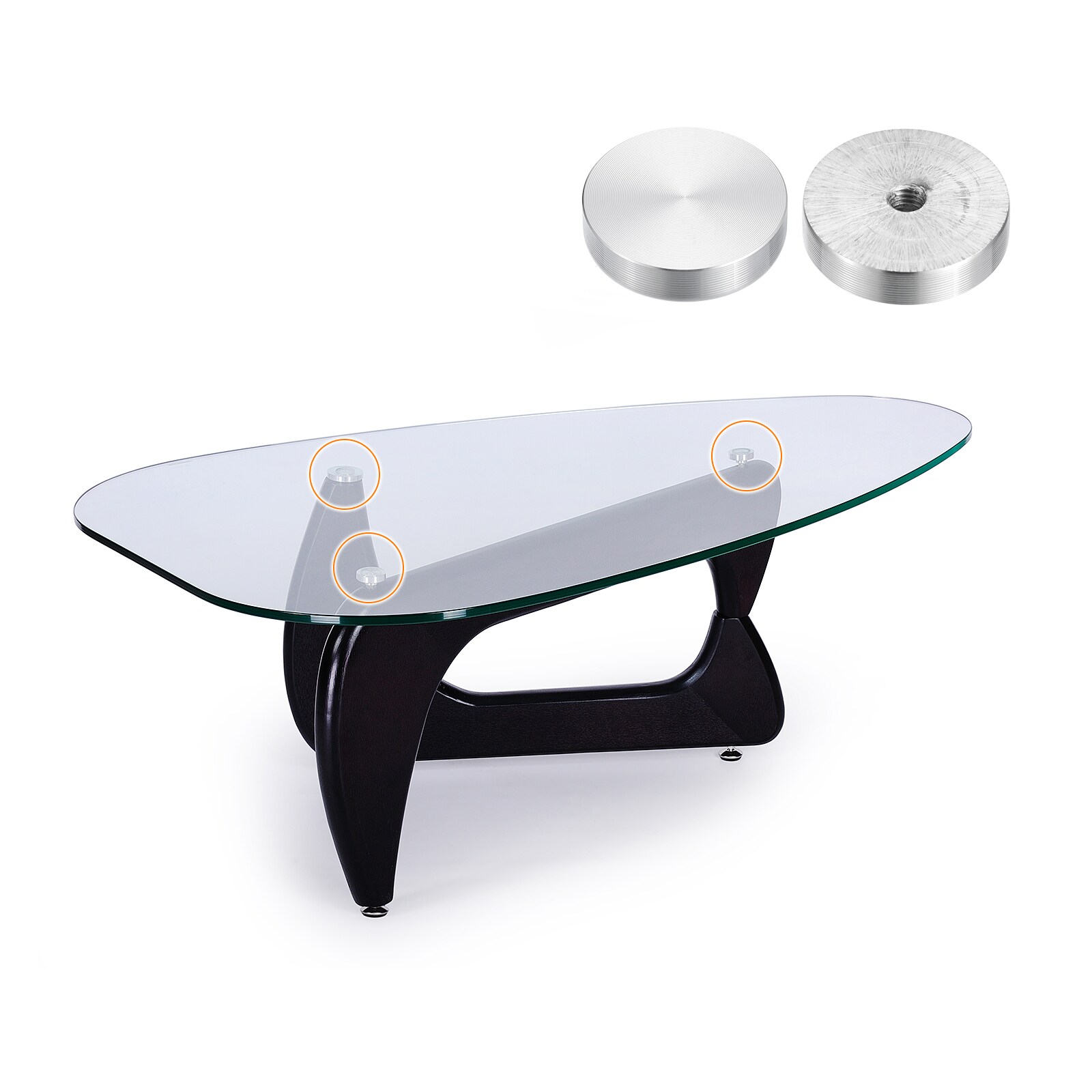 Unique Bargains M6 Thread 30mm Diameter Round Shape Aluminum Disc ...