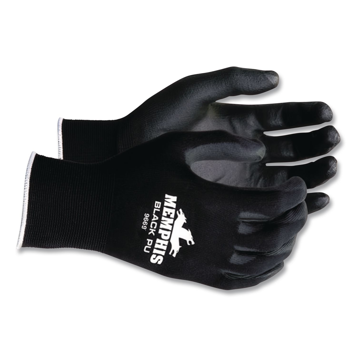 MCR Safety Economy PU Coated Work Gloves EN388: 2121 12 in Long Large ...