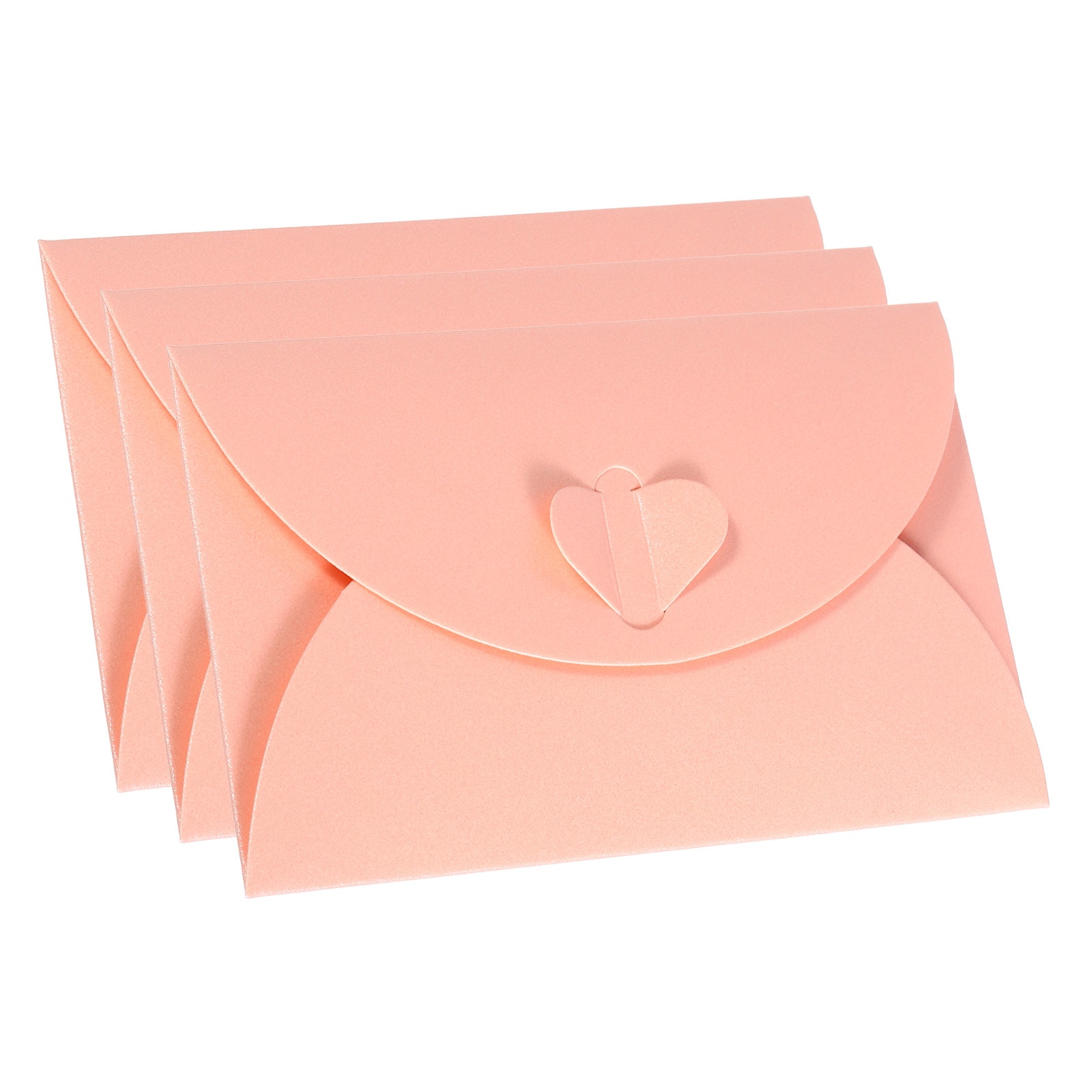 Unique Bargains Gift Card Envelopes 12pcs Heart Shaped Clasp Small Gift ...