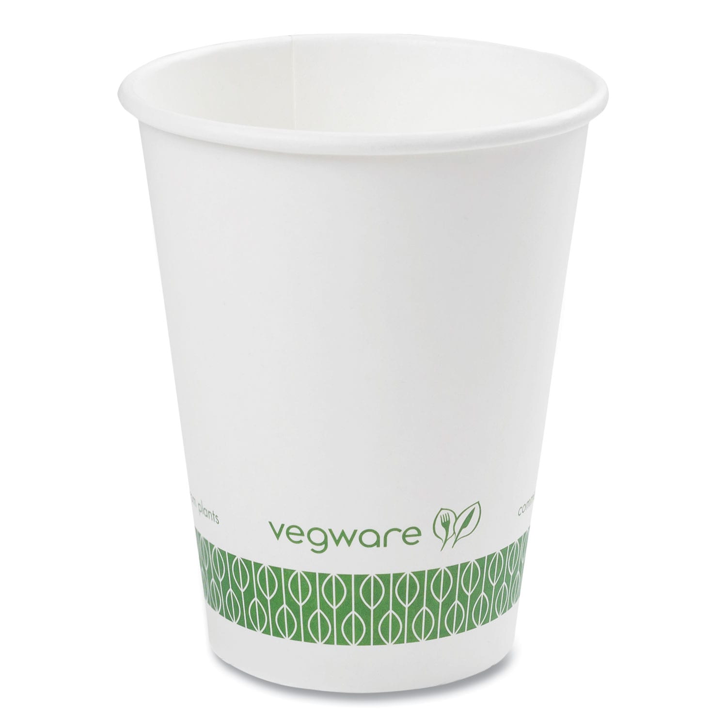 Vegware 89-Series Hot Cup 12 oz Paper White per Green 1000 per Carton ...