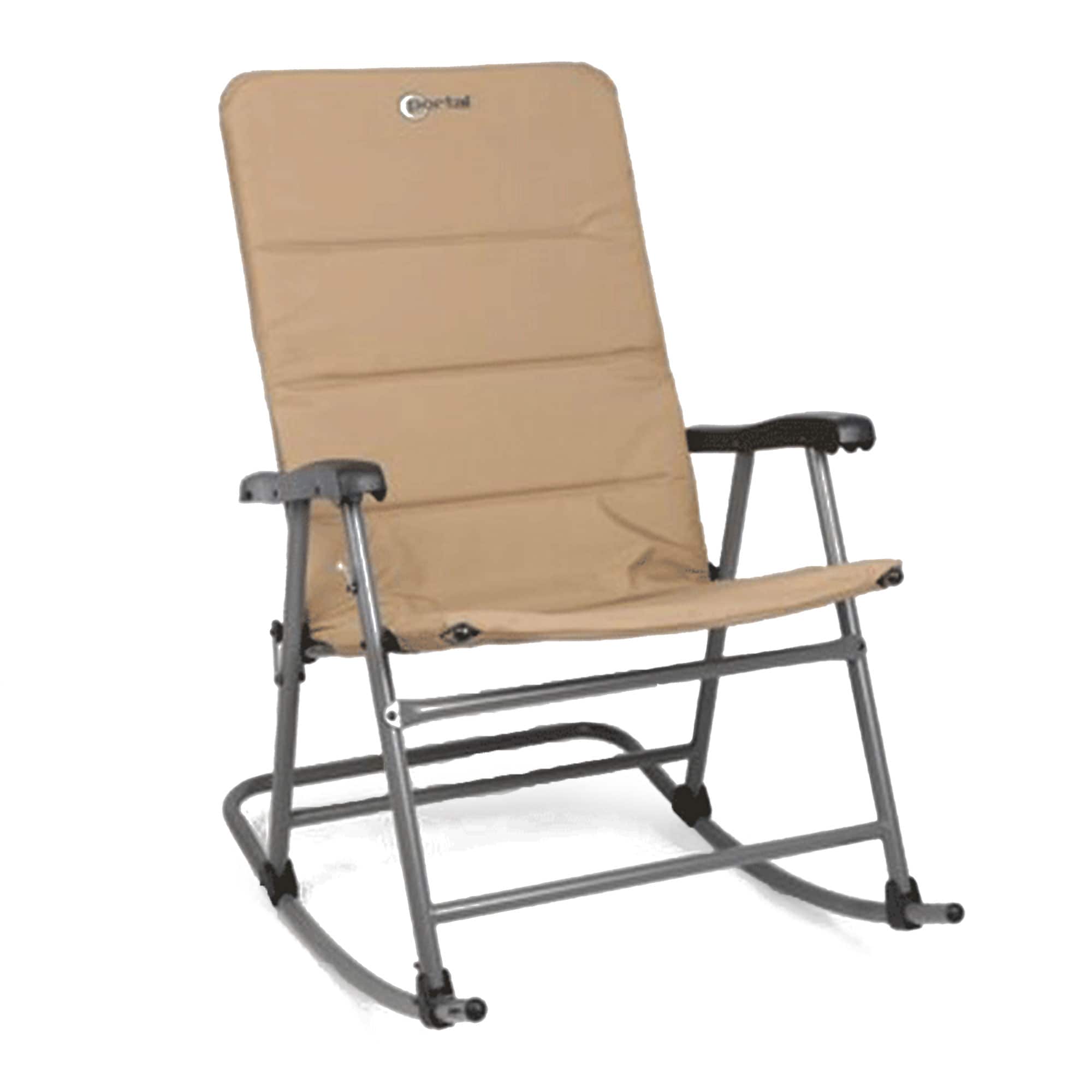 Portal Tan Residential Saucer Metal Folding Chair (Outdoor) in the ...