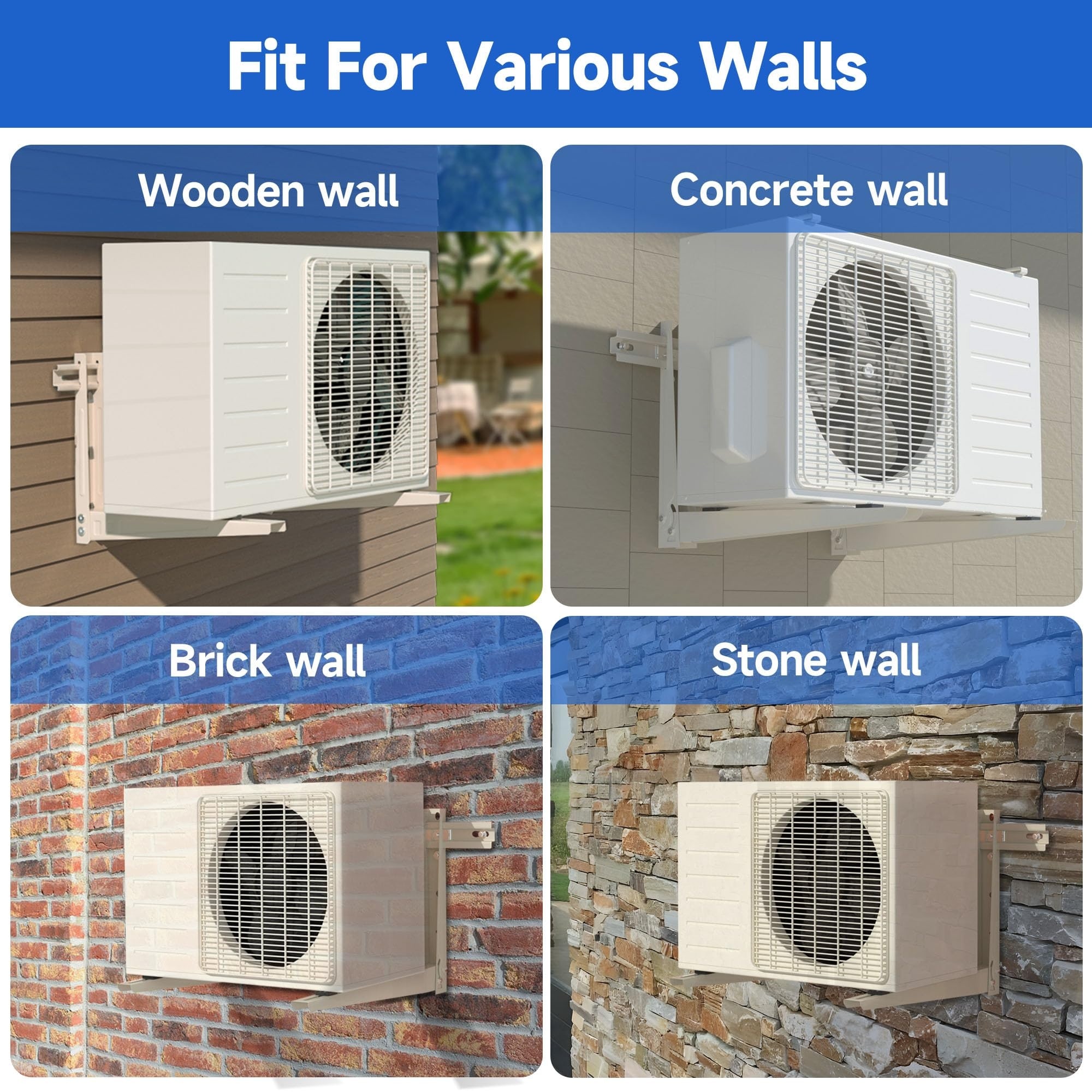 Oyezvary Heavy Duty Galvanized Steel Mini Split AC Wall Mount Bracket ...