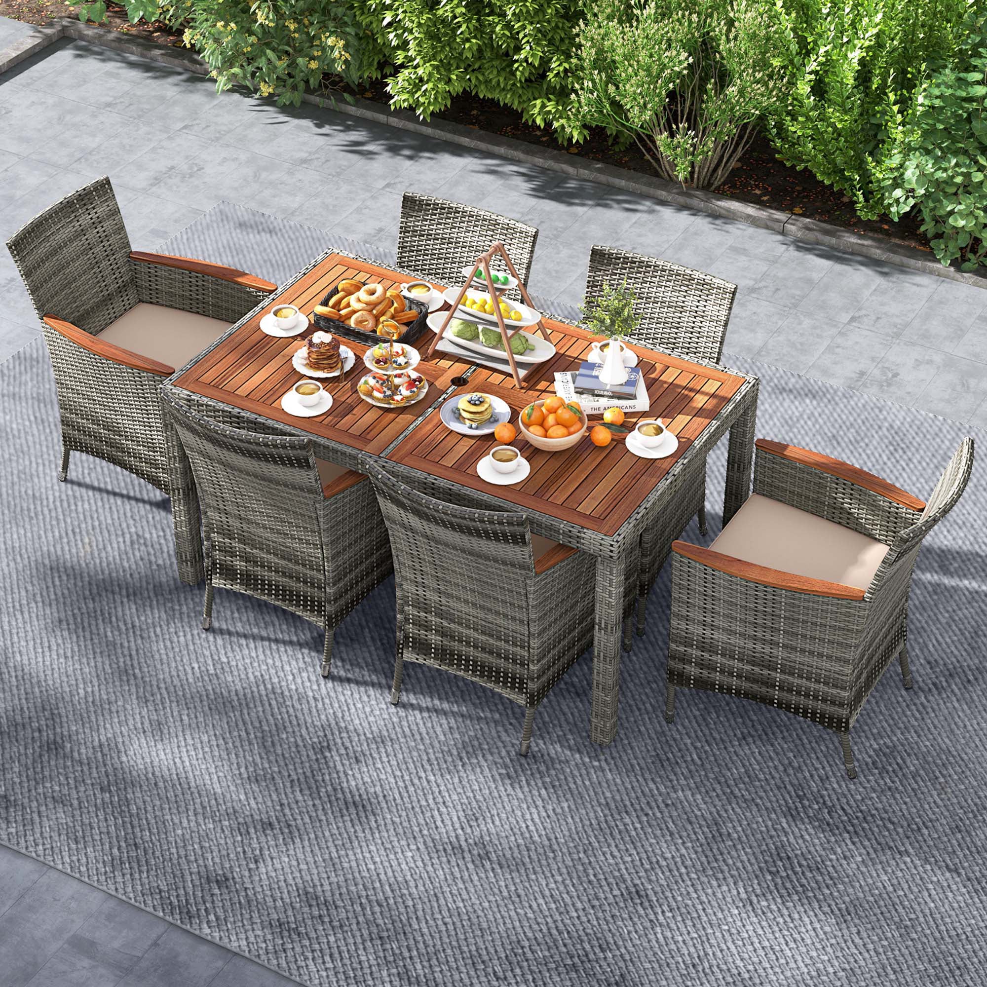 Costway outdoor dining set store