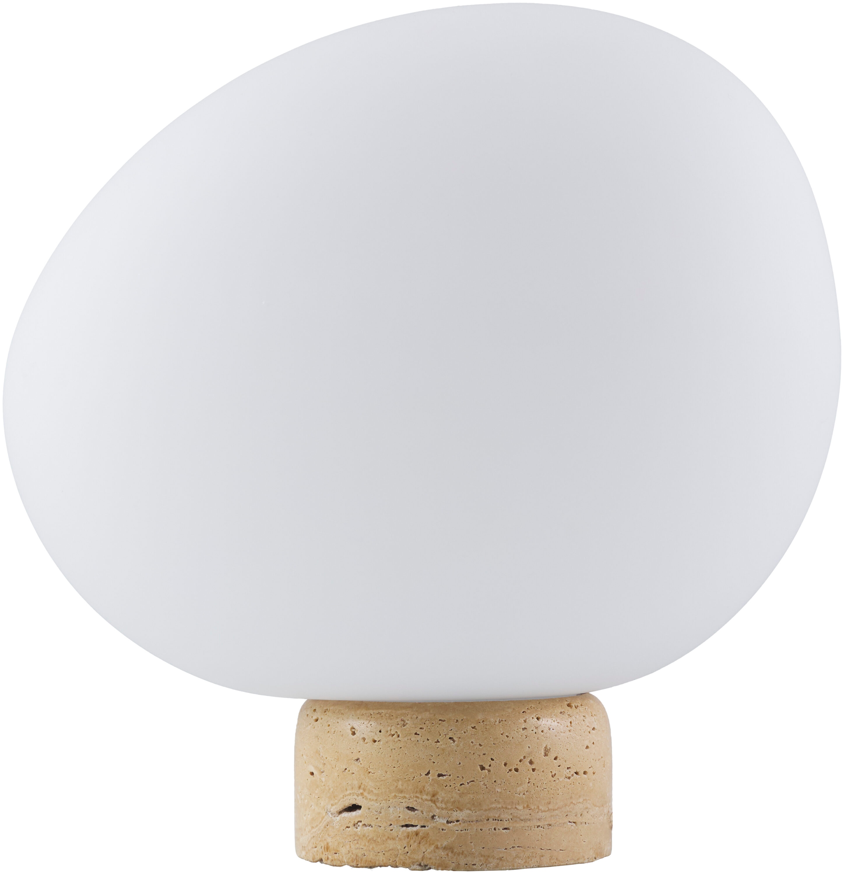 Livabliss Portio 10-in White/Beige Table Lamp with Glass Shade in the ...