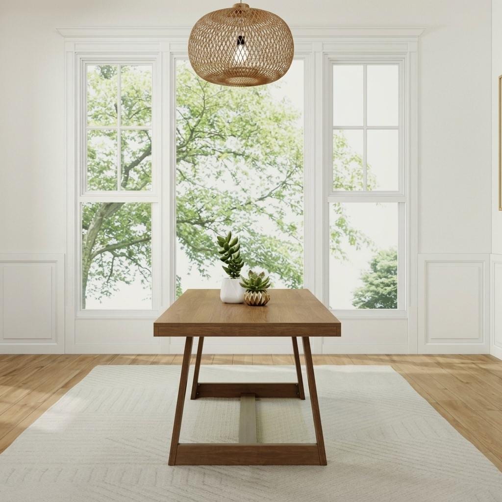 IdealHouse Modern Triangle Leg Dining Table with Storage MDF and PB ...