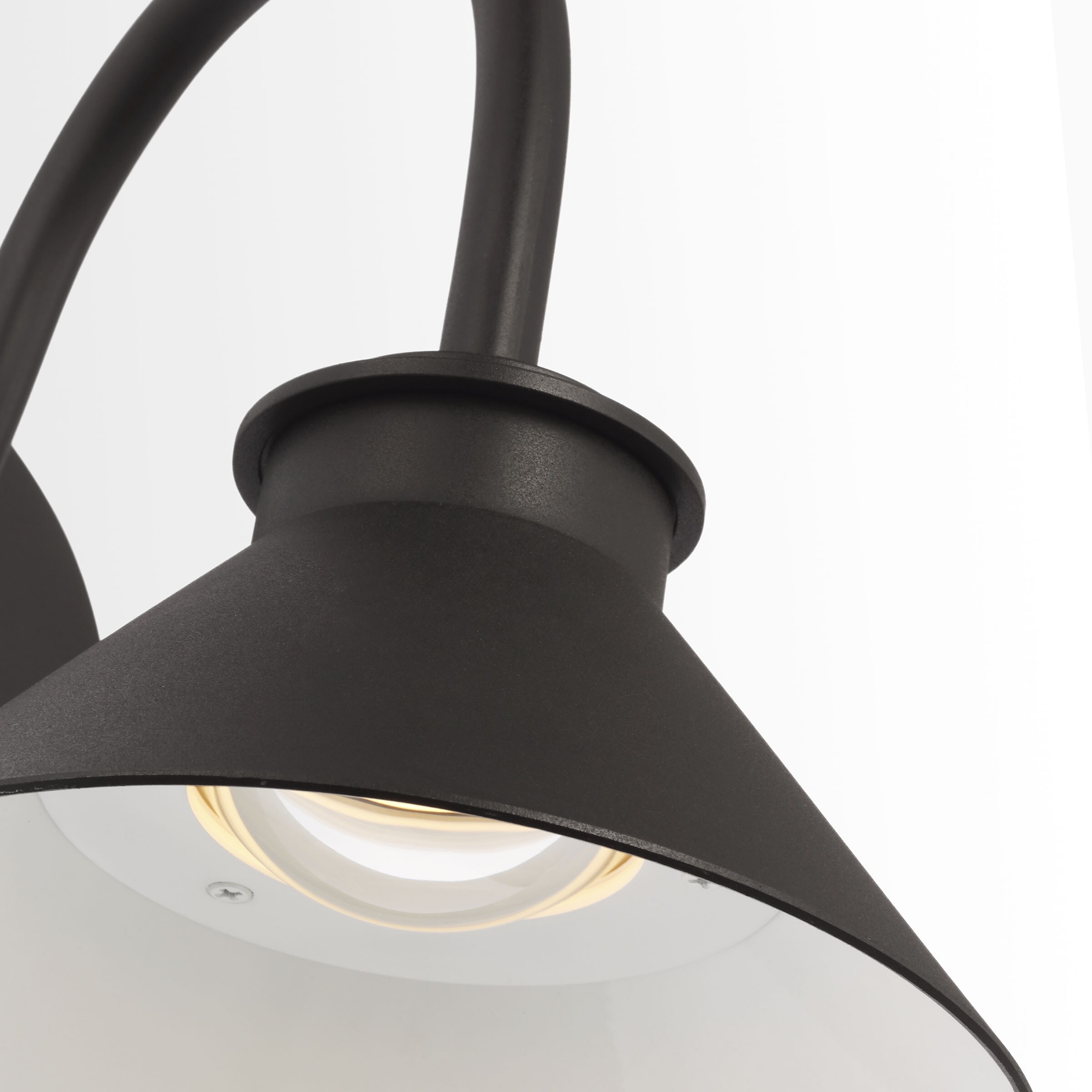Generation Lighting Modern Barn Light 10.5-in H Black Hardwired Dark ...