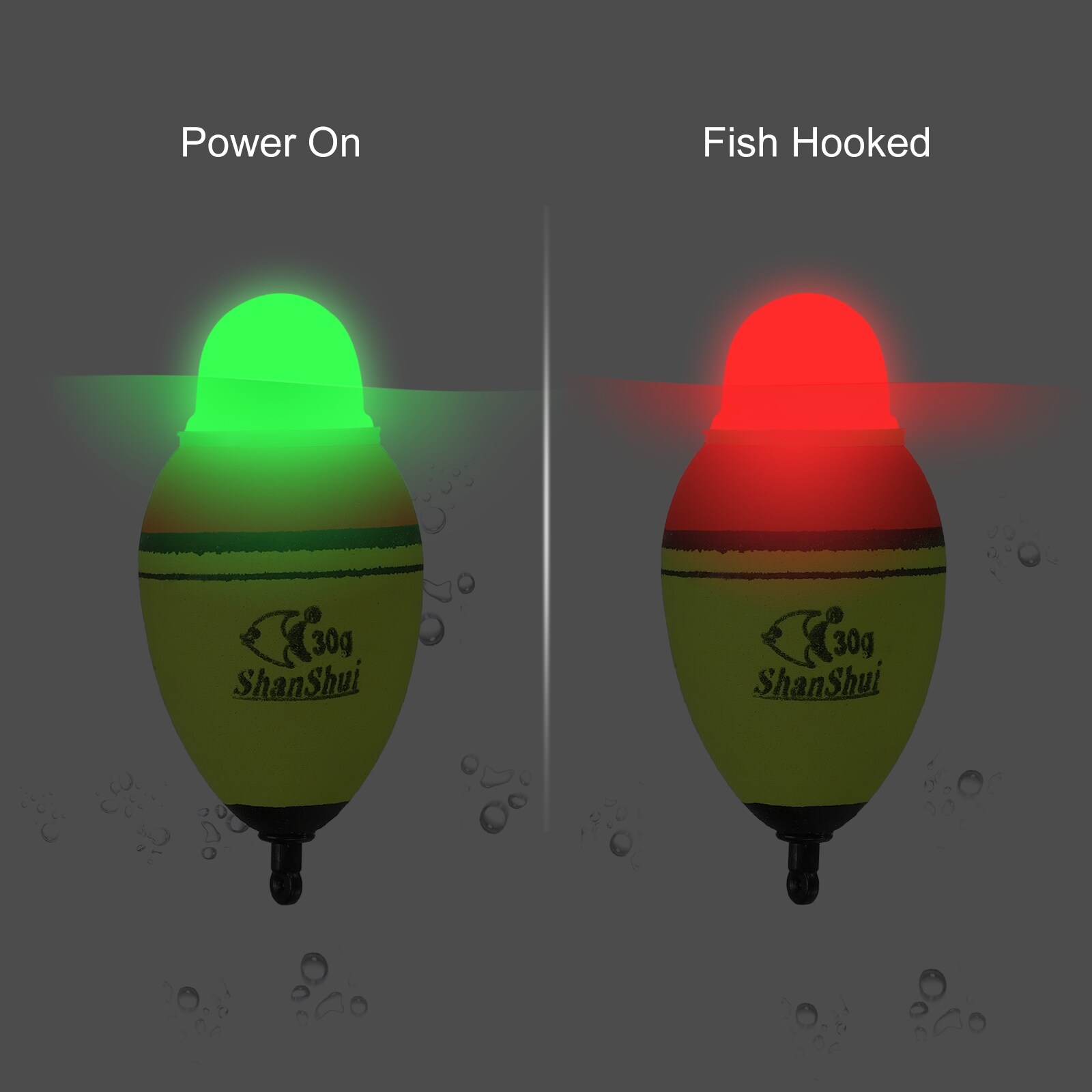 PATIKIL 2.1oz 2.5oz 2.8oz Lighted Fishing Slip Bobbers 3pcs EVA Green ...