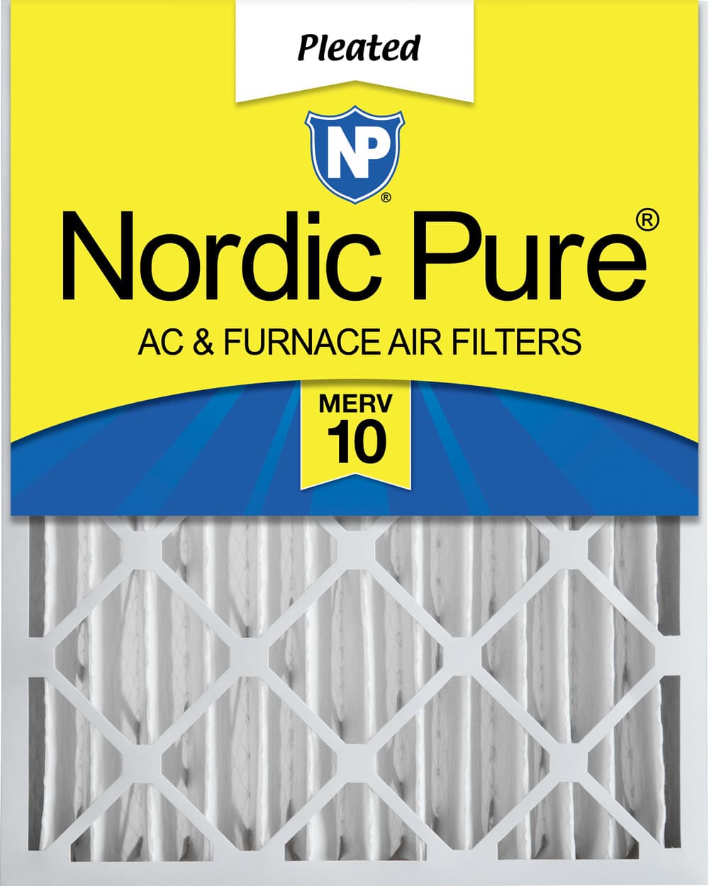 Nordic Pure 16x20x4 (3 5/8) Pleated MERV 10 Air Filter 1 Pack in the ...