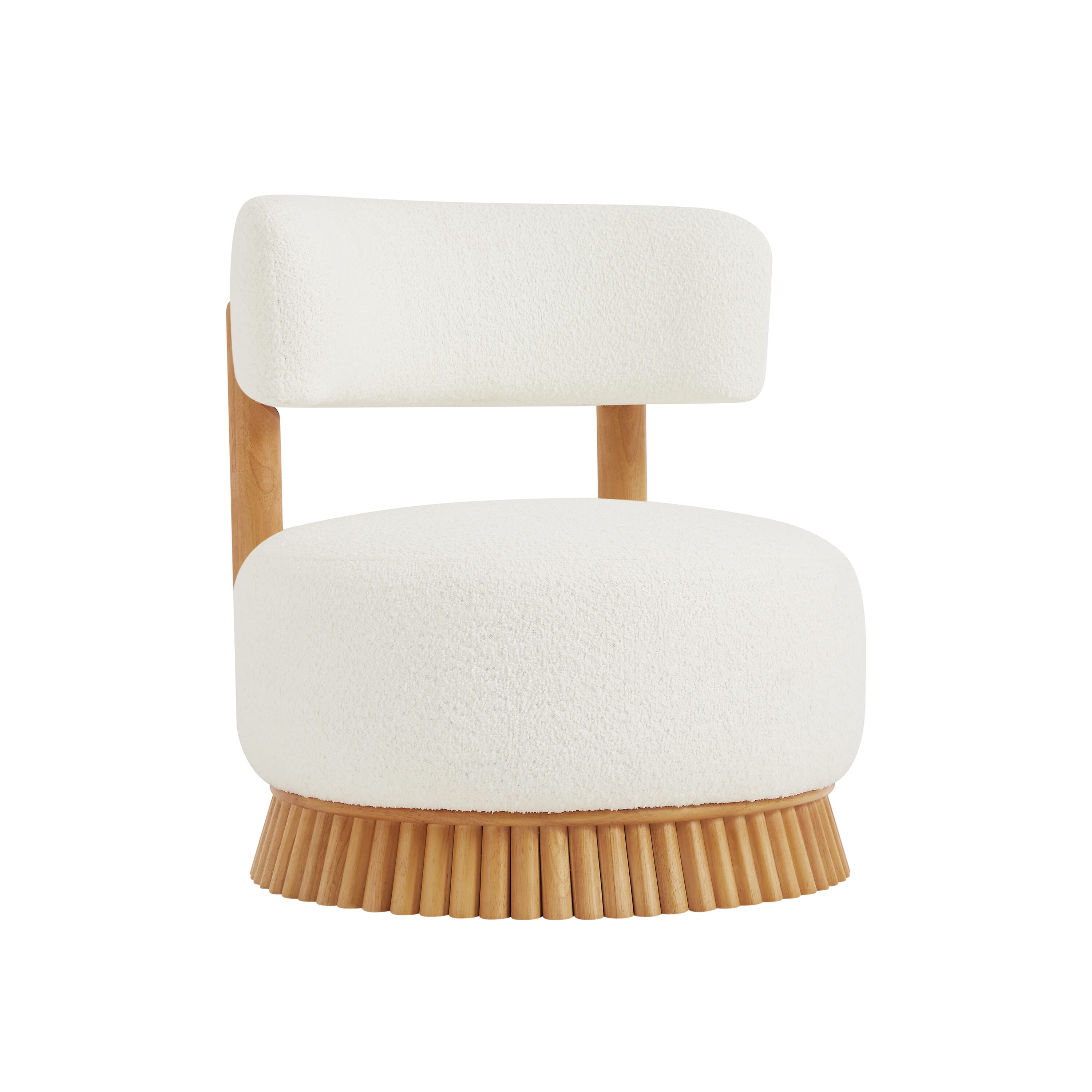 ModernLuxe Assembly Required Modern Farmhouse Armless Chair Wooden Base ...