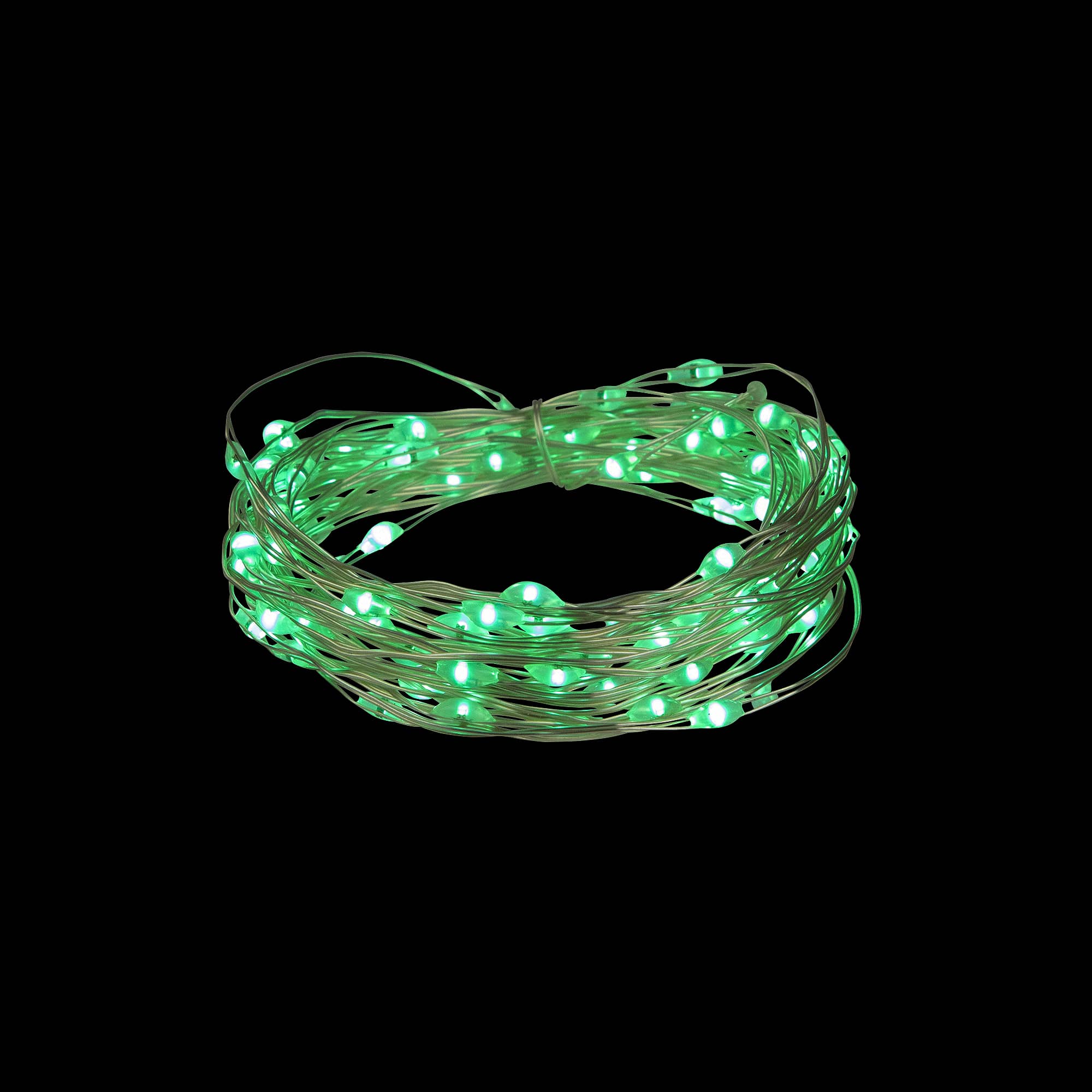 Northlight Micro Fairy Christmas Lights - Green LED 16 feet Copper Wire ...