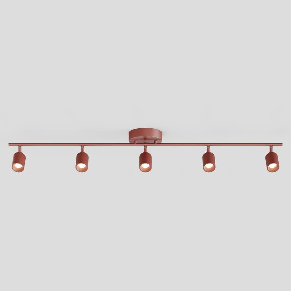 VidaLite - Shura 5 Head Track Light - Matte Burnt Sienna in the Fixed ...