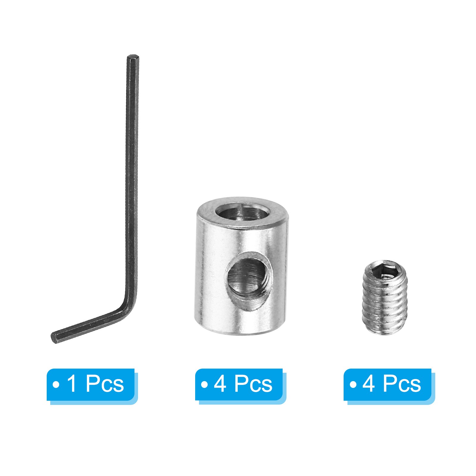 Unique Bargains 4mm Hole Wire Rope Clipssets 4pcs 304 Stainless Steel ...