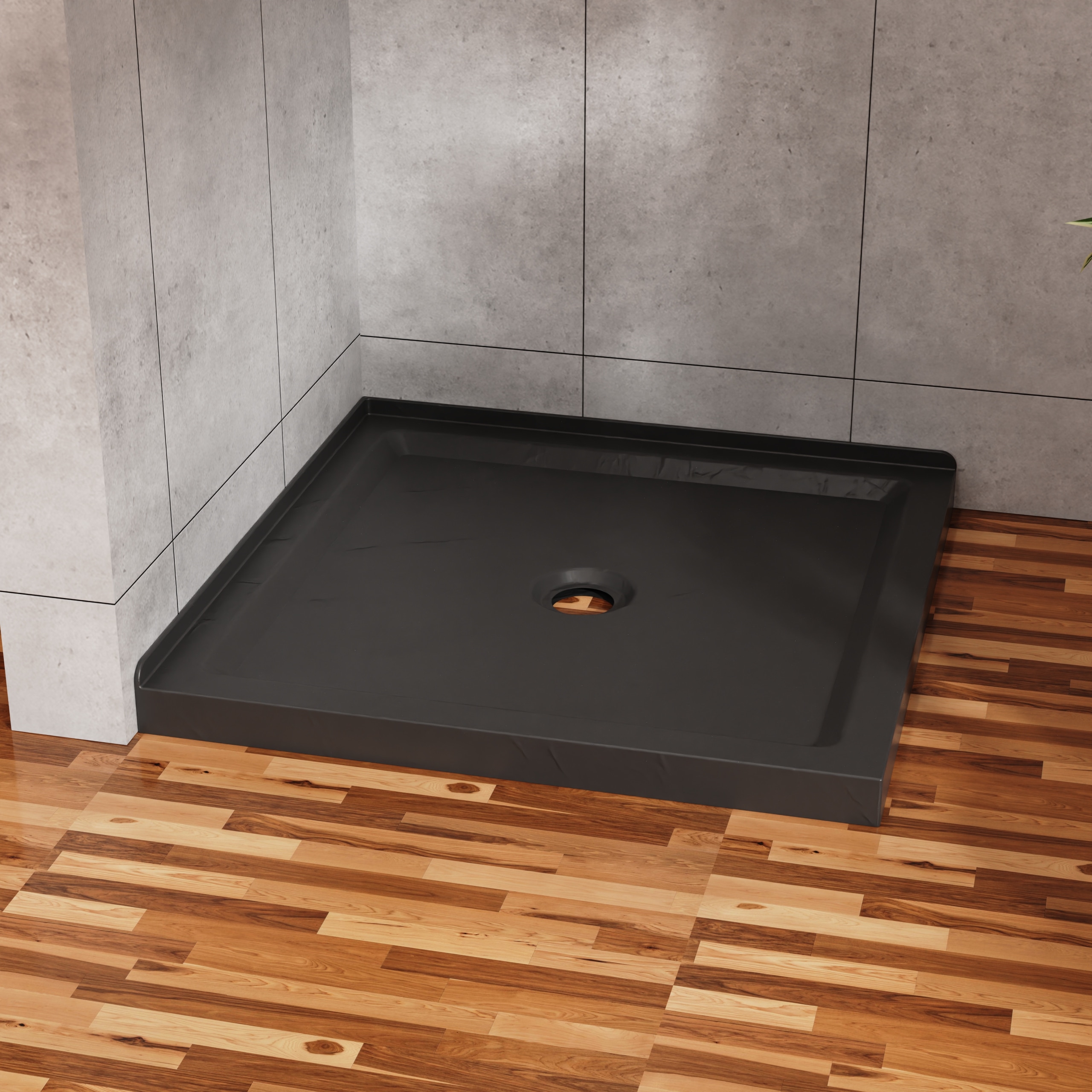 Huluwat 36 Inchesx36 Inches Shower Pan 3 3/10 Inches Height Double ...