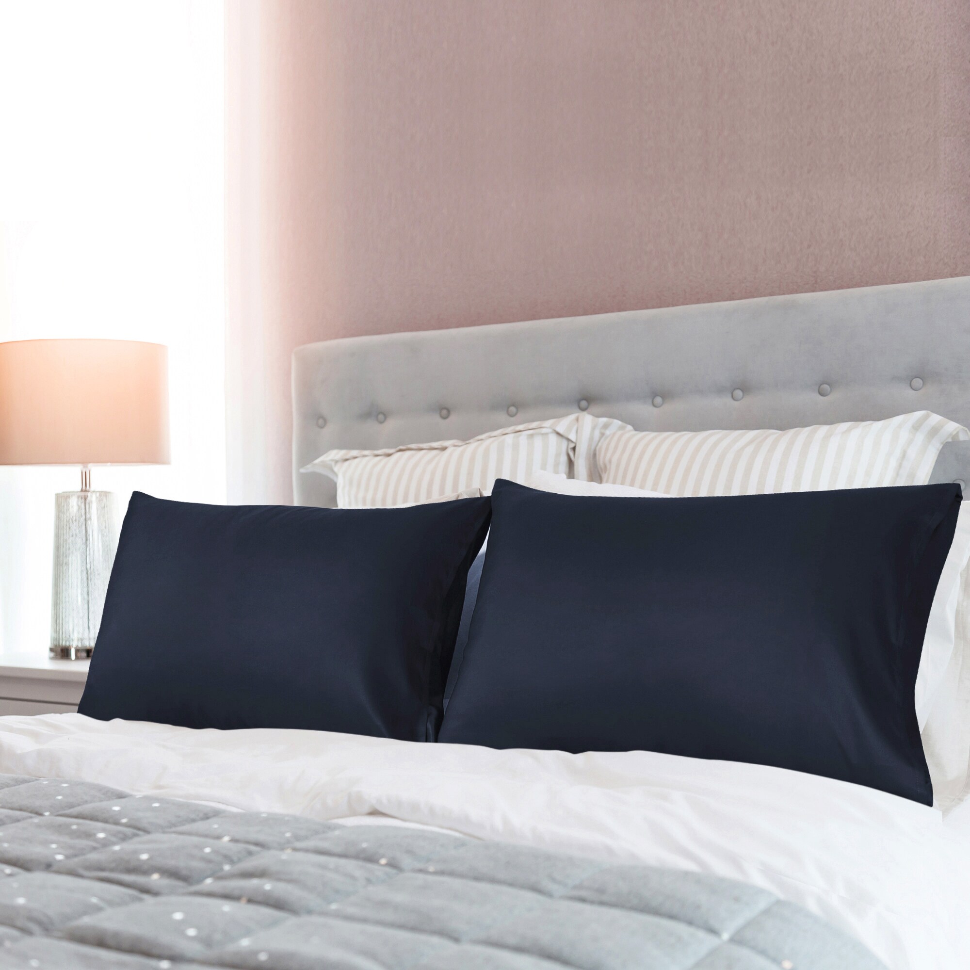 Unique Bargains Soft Pillowcase 2pcs Microfiber Pillow Cases Weave for ...