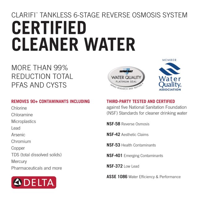 Delta Clarifi Reverse Osmosis Water Filter Replacement Cartridge ... Delta Clarifi Reverse Osmosis Water Filter Replacement Cartridge ...