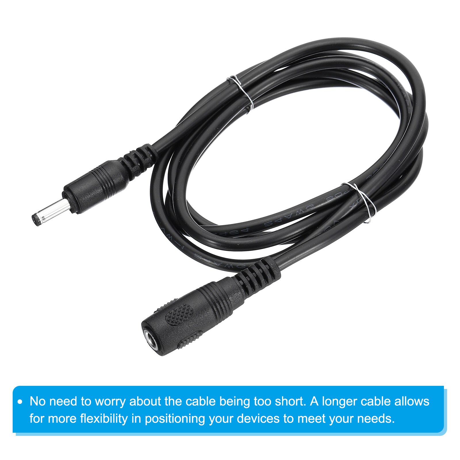 PATIKIL 3Ft Male to Female 3.5x1.35mm DC Power Extension Cable 6 Pcs ...