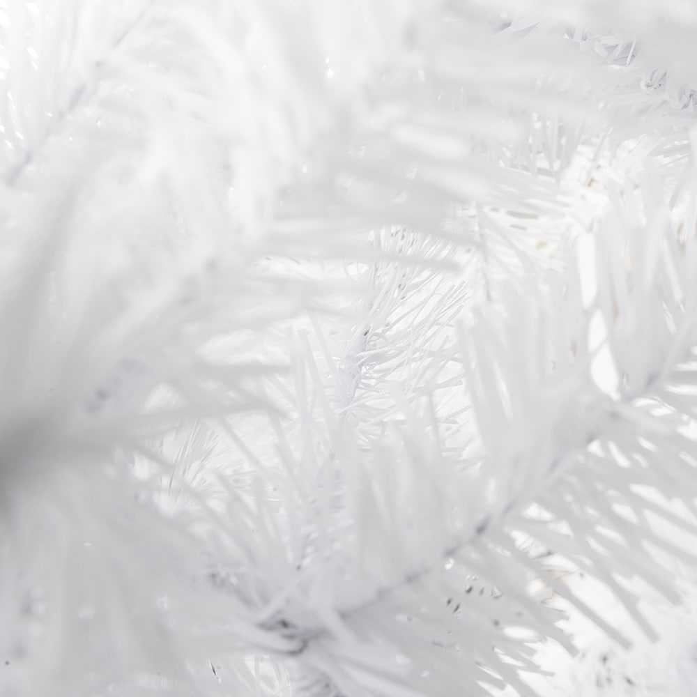 Zyerch 9FT White Artificial Christmas Tree 2000 PVC Branch Tips Unlit ...