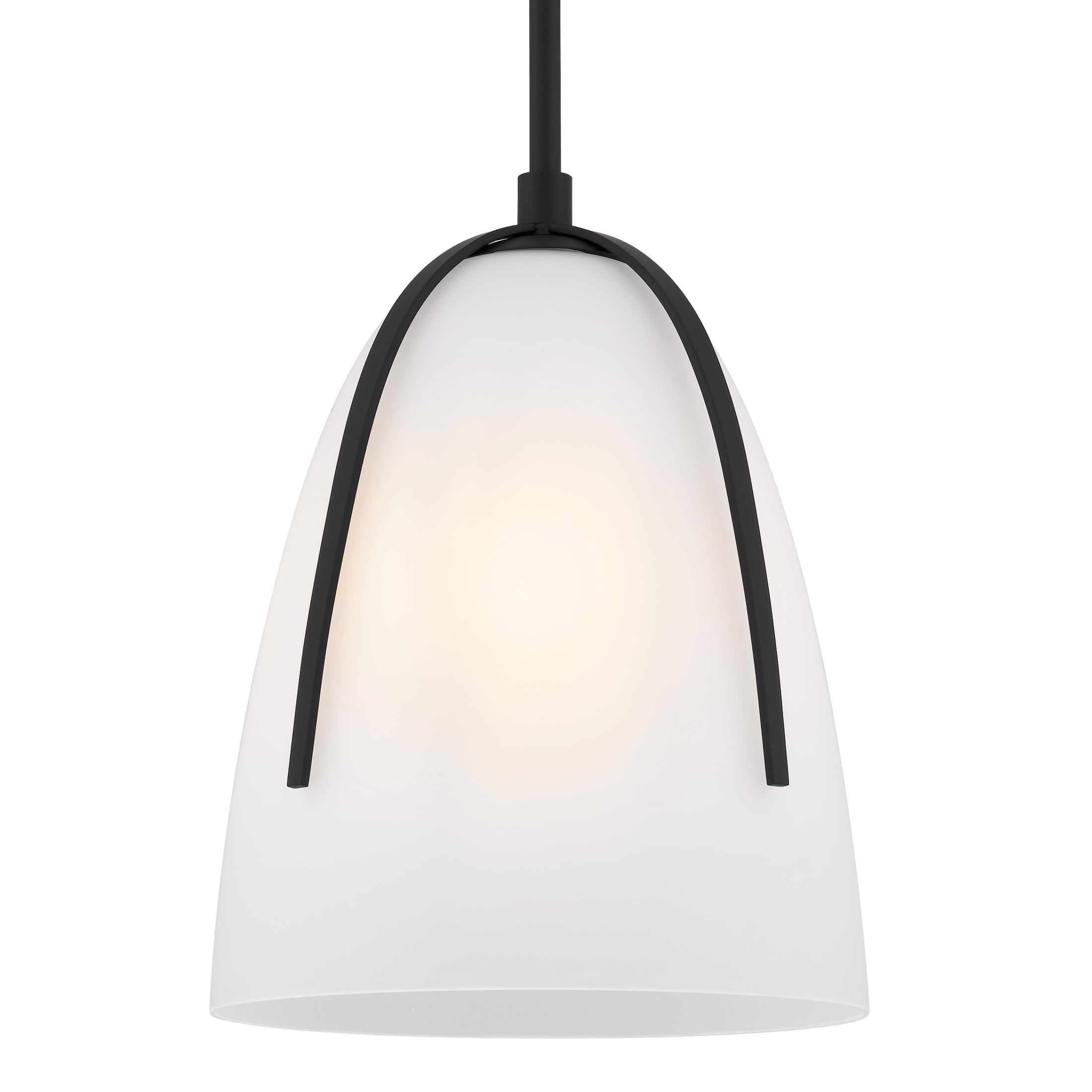 Quoizel Whitmore 1 -Light Matte Black Transitional Etched glass Dome ...