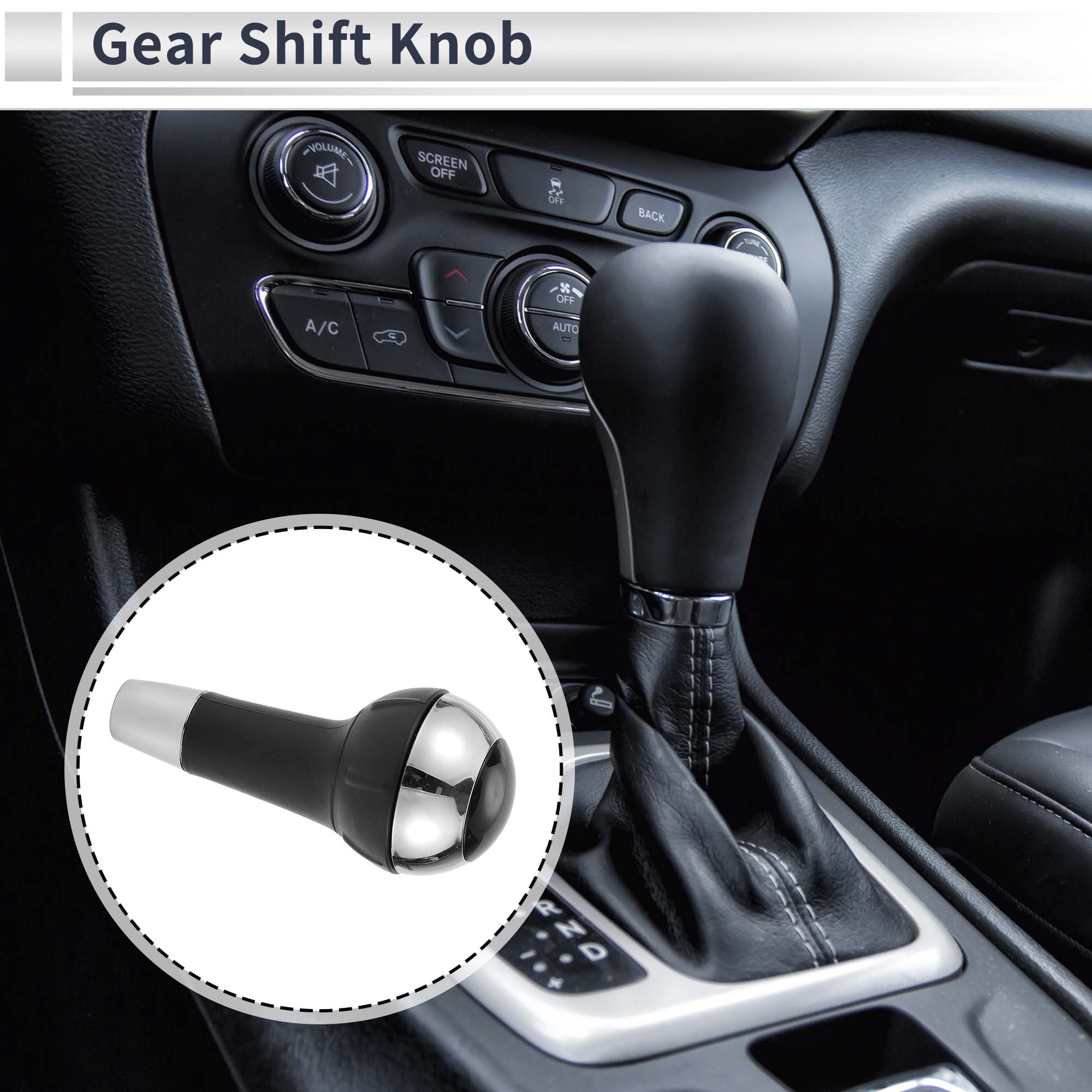 Unique Bargains Automatic Shift Knob for FIAT 500 2012-2017 Plastic ...