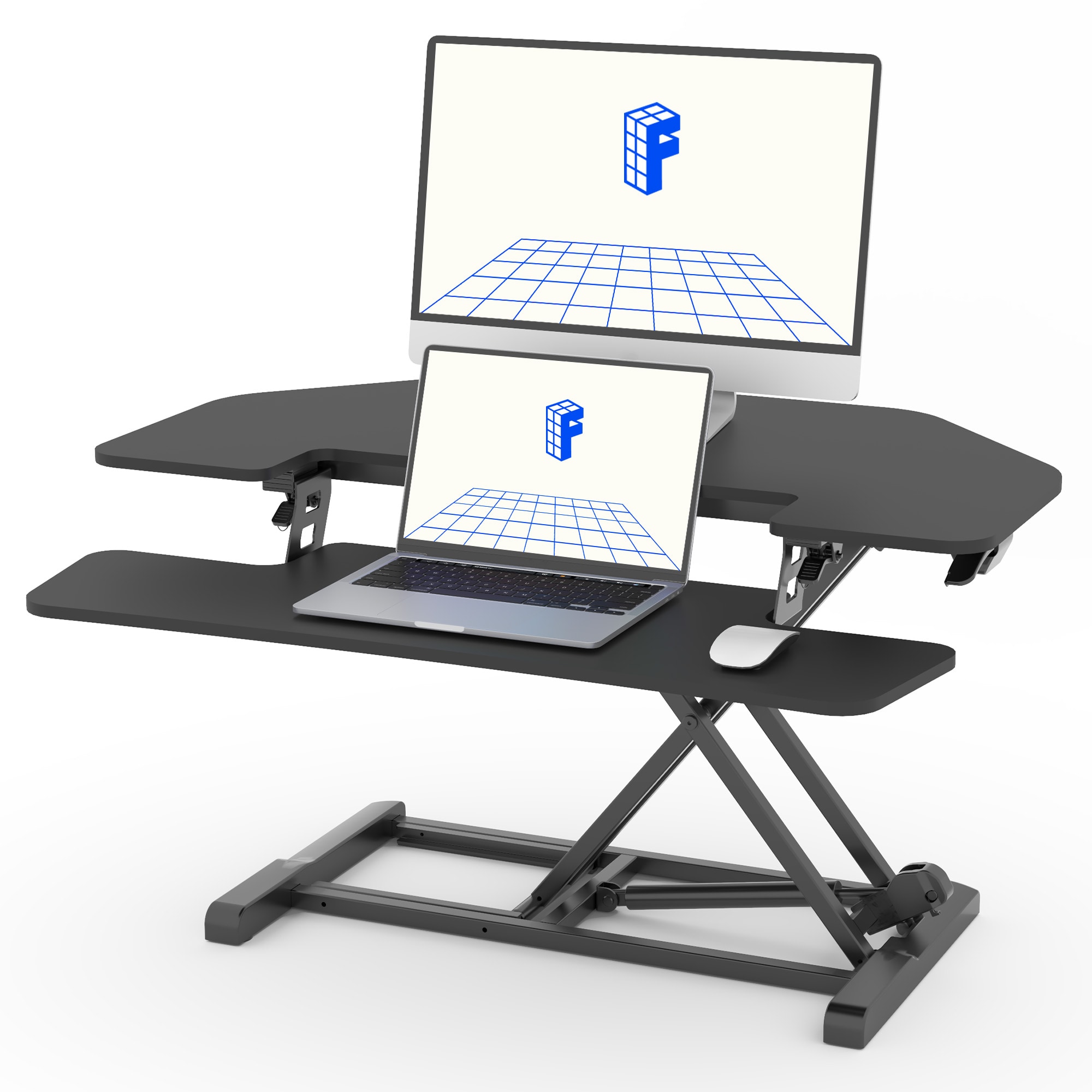FlexiSpot 36-in Black Modern/Contemporary Standing desk converter in ...
