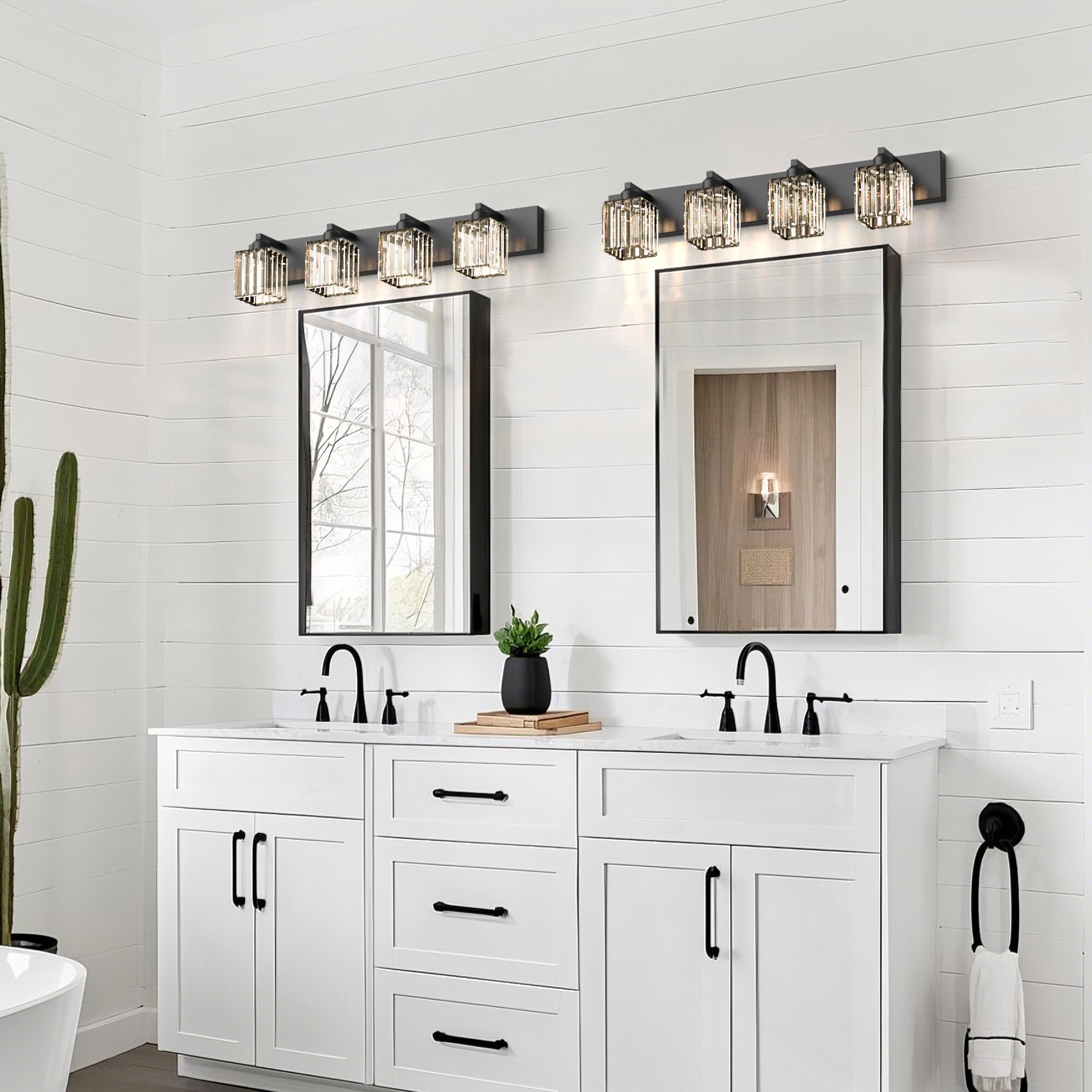 DORESshop 32.3 in 4 Lights Dimmable LED Vanity Light with 3 CCT 2700K ...