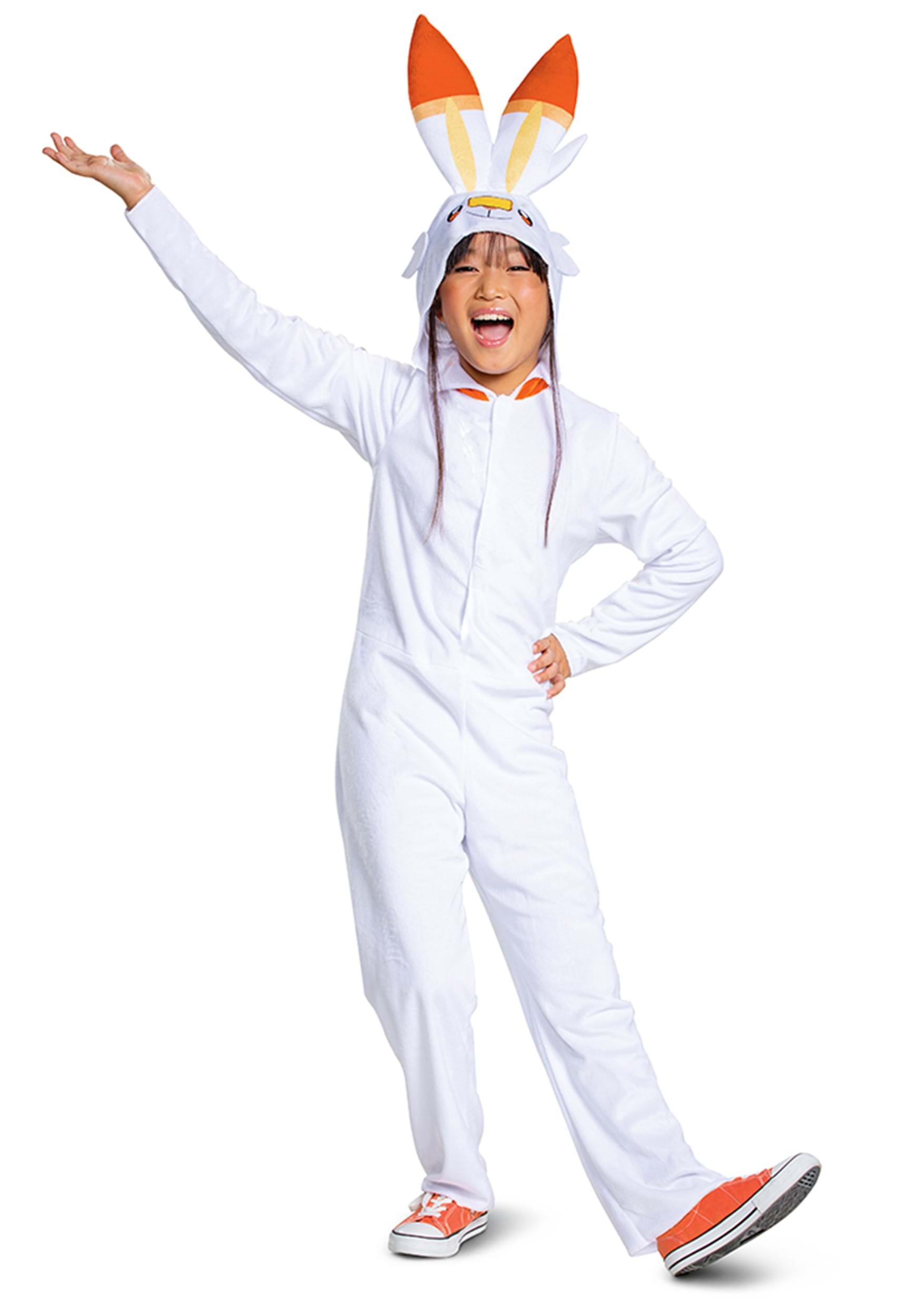 Disguise Pokémon Scorbunny Hooded Jumpsuit Classic Kid's Costume 7/8 in ...