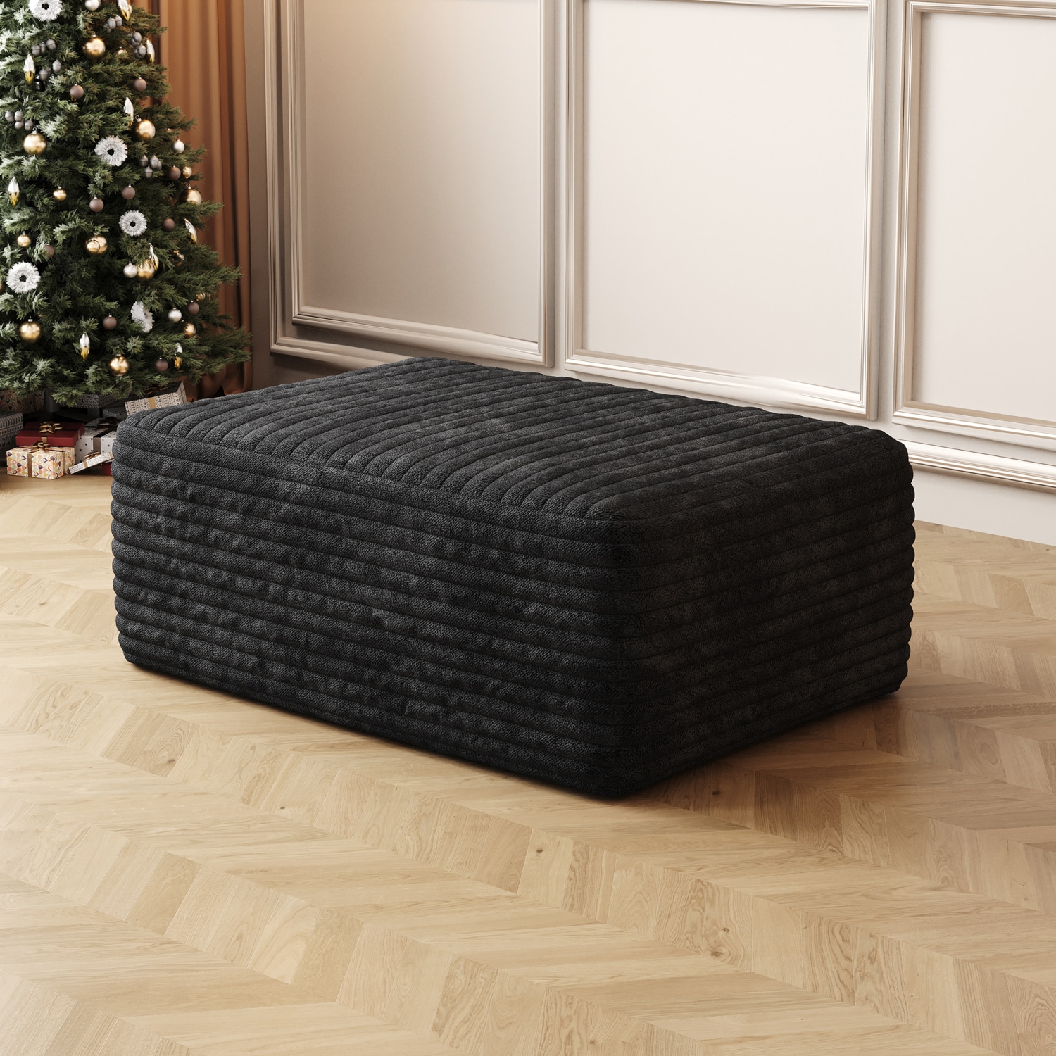Streamdale Furniture Streamdale Sofa ottoman No Assembly Required Black ...