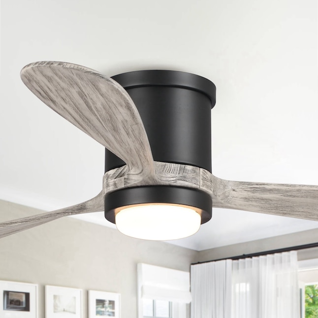 Matrix Decor 52-in Integrated LED Flush Mount Matte Black with Gray ... Matrix Decor 52-in Integrated LED Flush Mount Matte Black with Gray ...