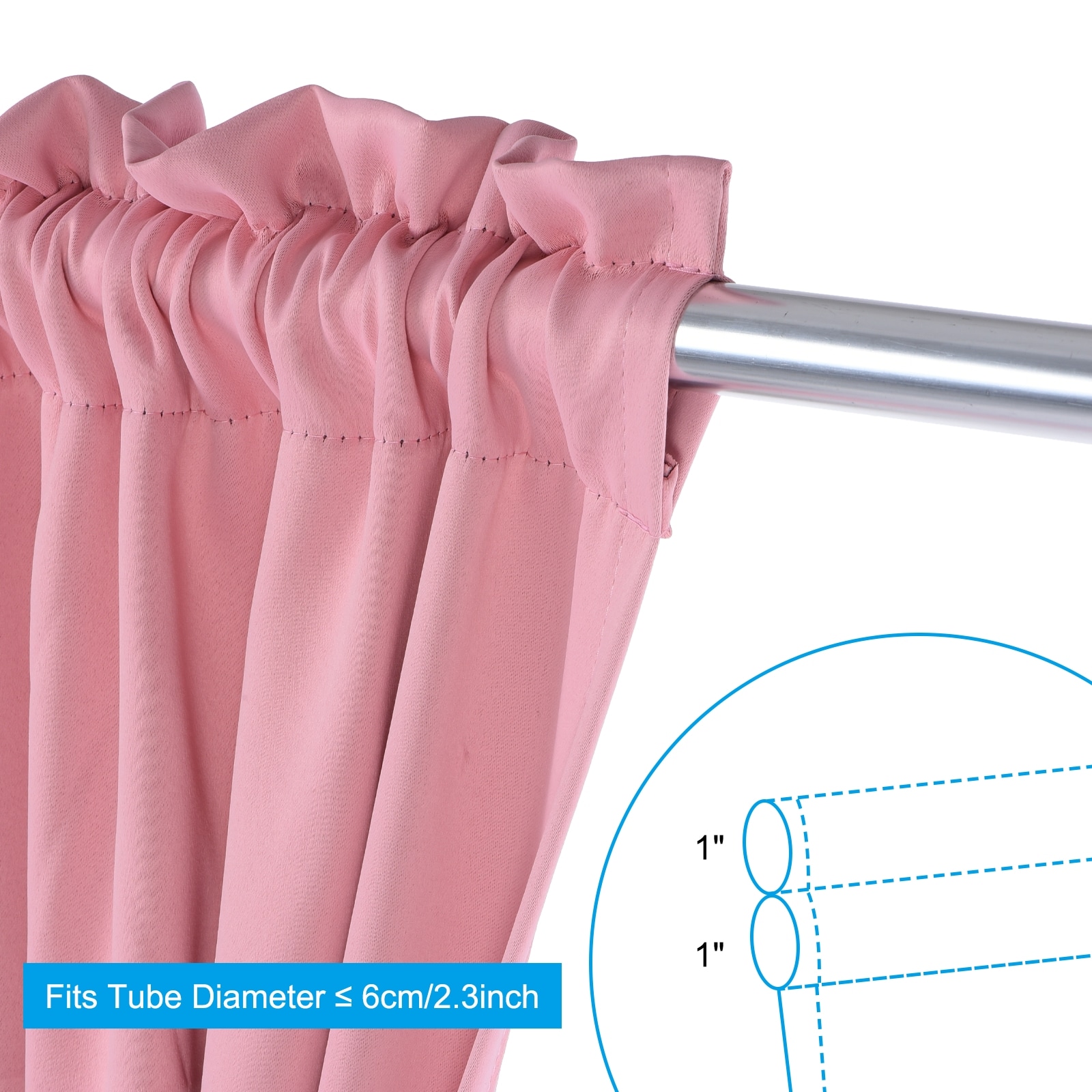 PATIKIL Blackout Door Curtain 25 Inch W x 40 Inch L French Window Door ...