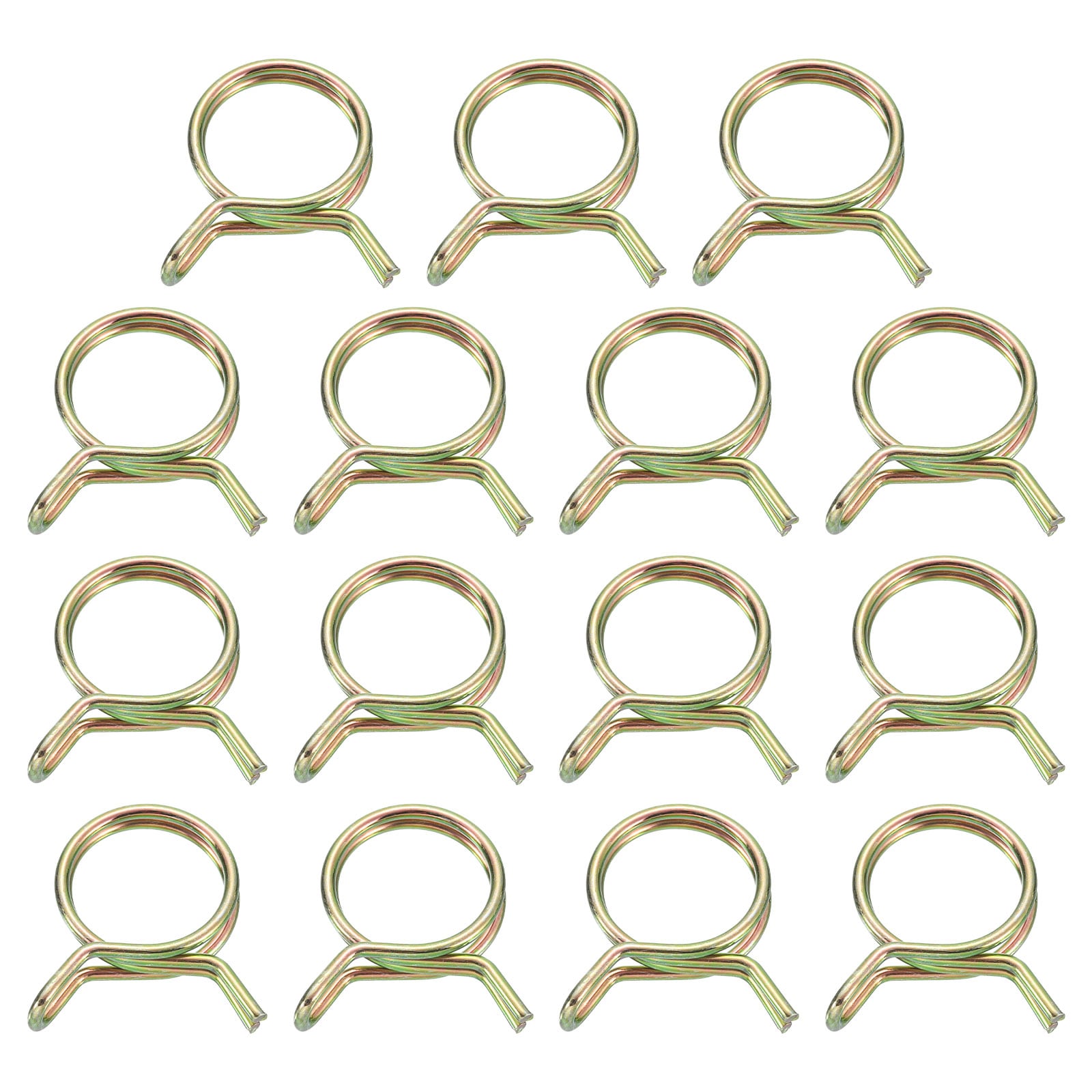 Unique Bargains 15pcs Double Wire Spring Hose Clamps 25mm Inner Dia Fit ...