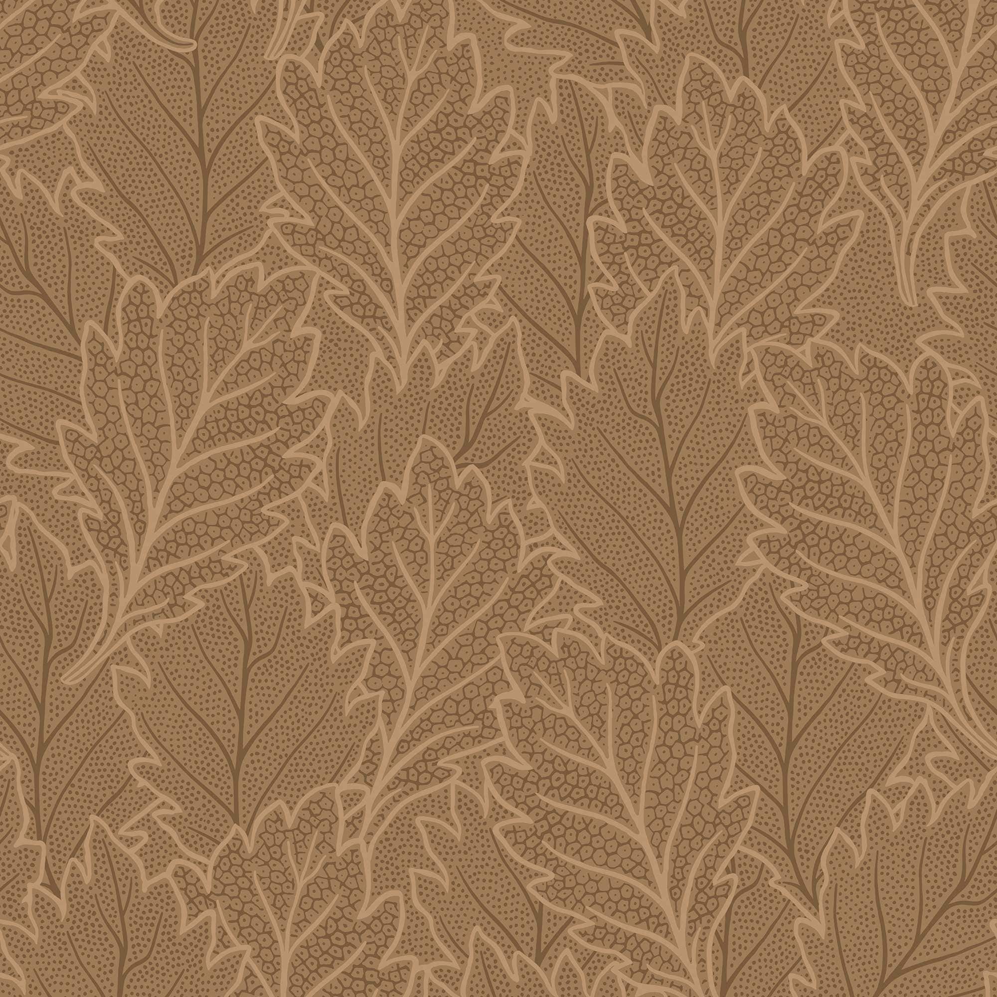 Veer Decor Quercus Leaves Brown Wallpaper in the Wallpaper department ...