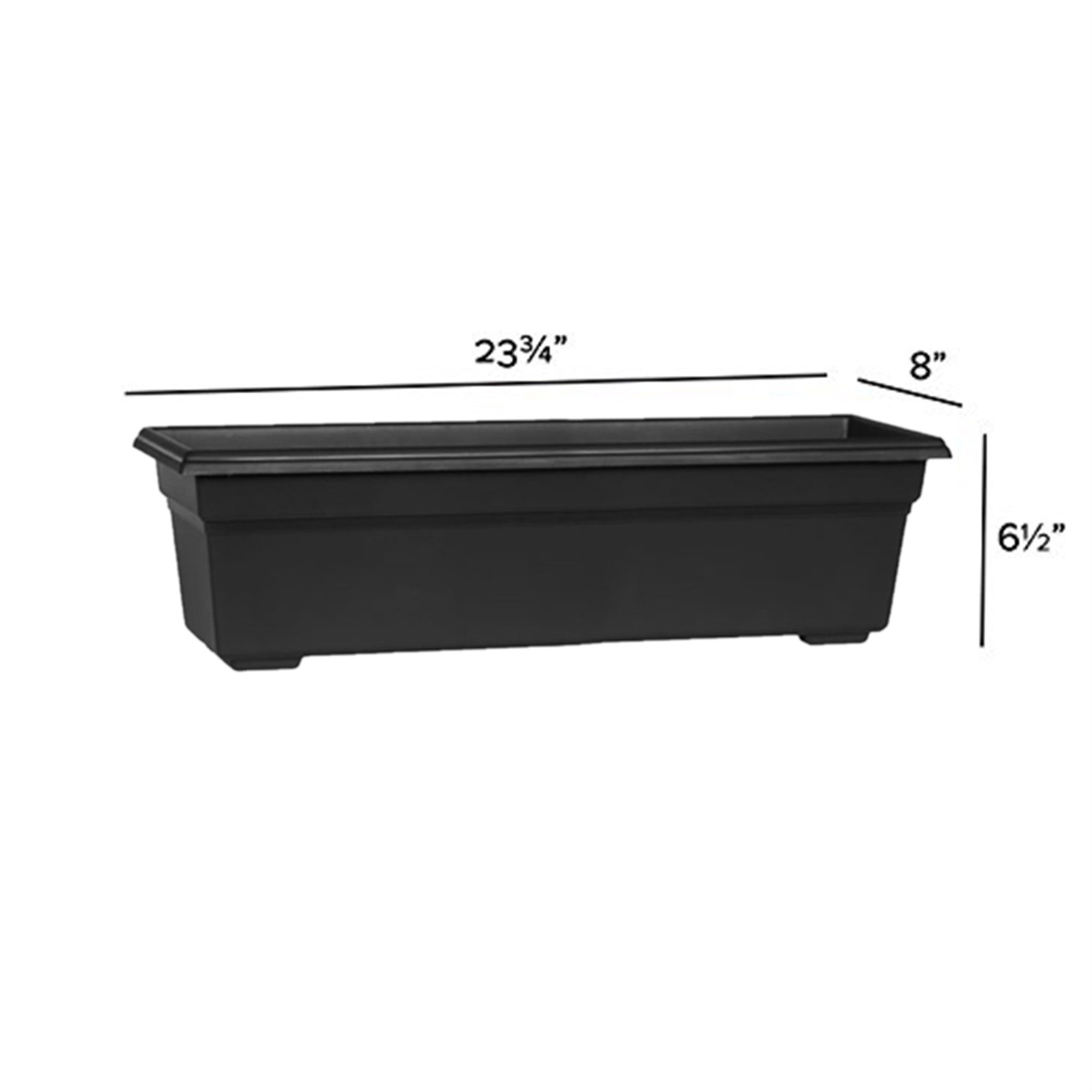 Novelty Manufacturing Countryside Plastic Flower Box Planter- Black ...
