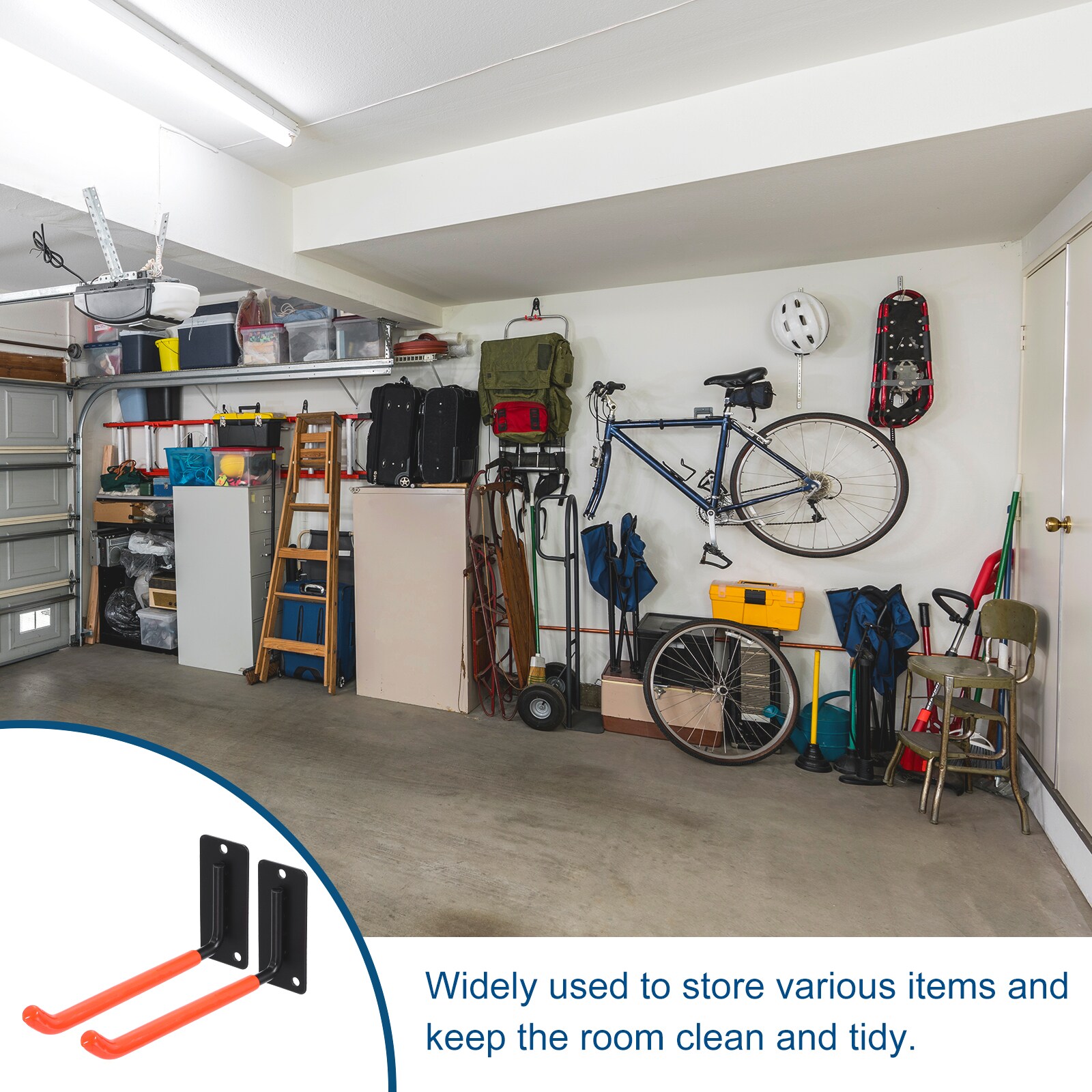 Unique Bargains 4 Pcs 6.89 Inch Long Garage Hooks Heavy Duty Slat Wall ...