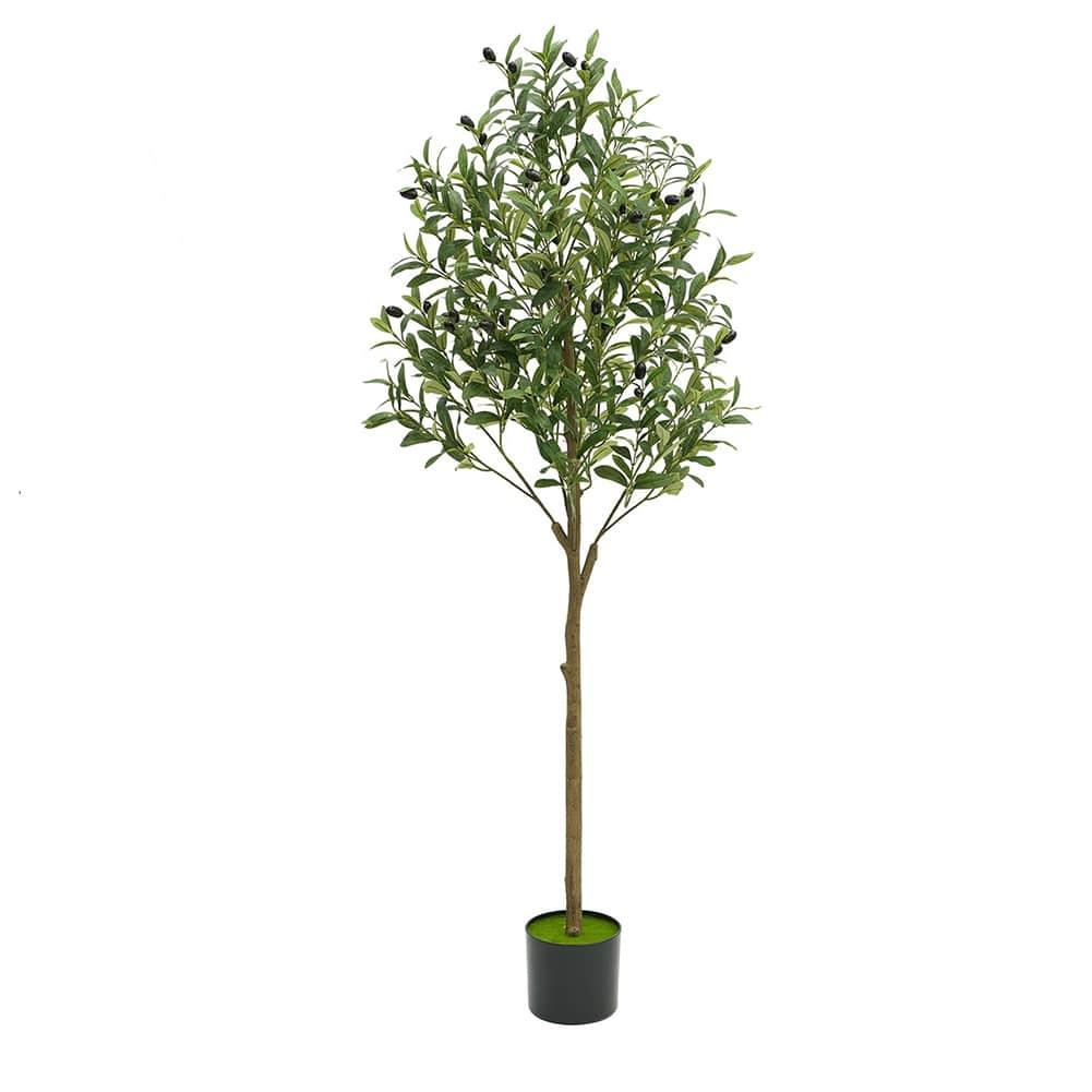 GarveeLife 4.9ft or 5.9ft artificial olive tree/ fau+ potted olive ...