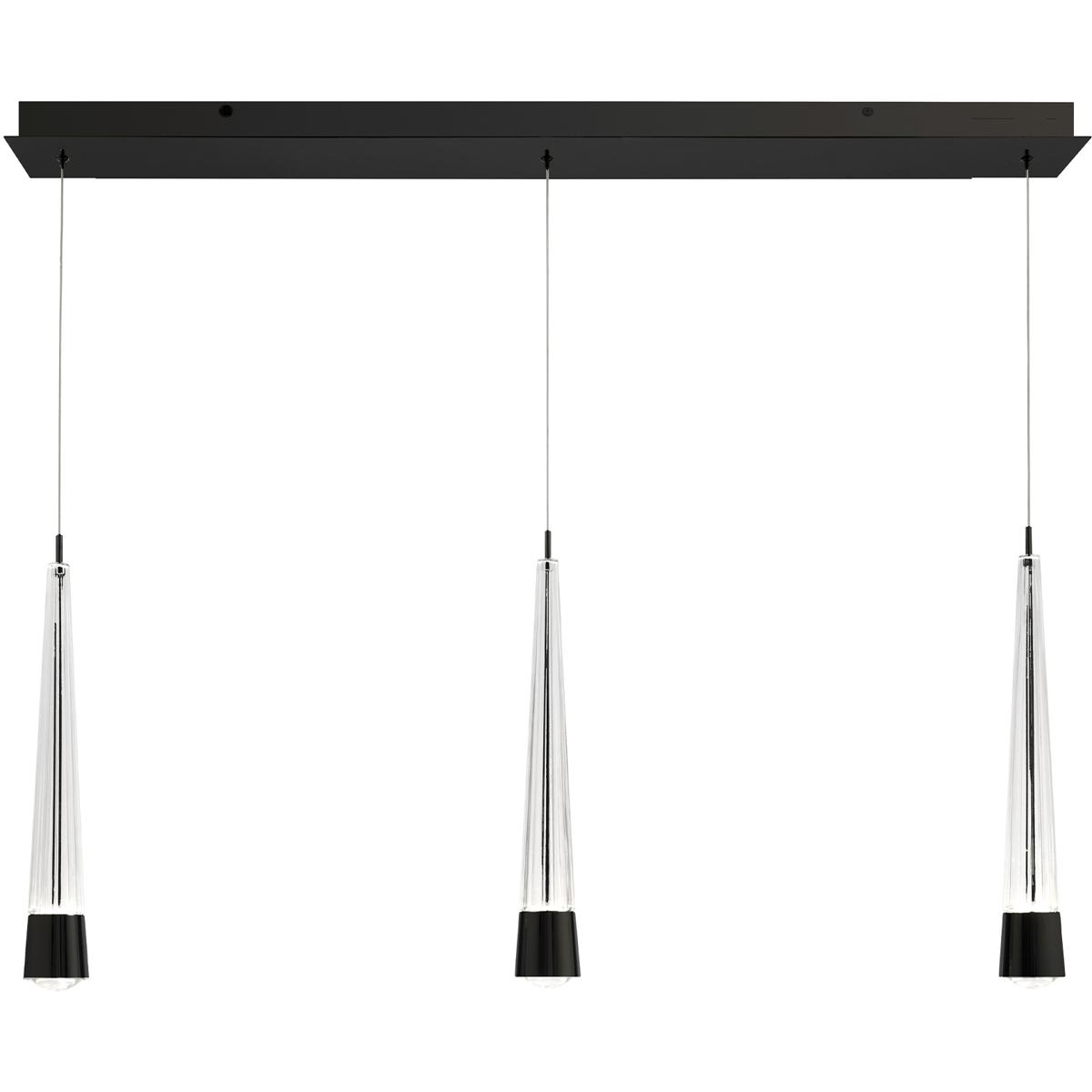 WAC Lighting PD-59403L-BK Quill LED 14 inch Black Multi-Light Pendant ...
