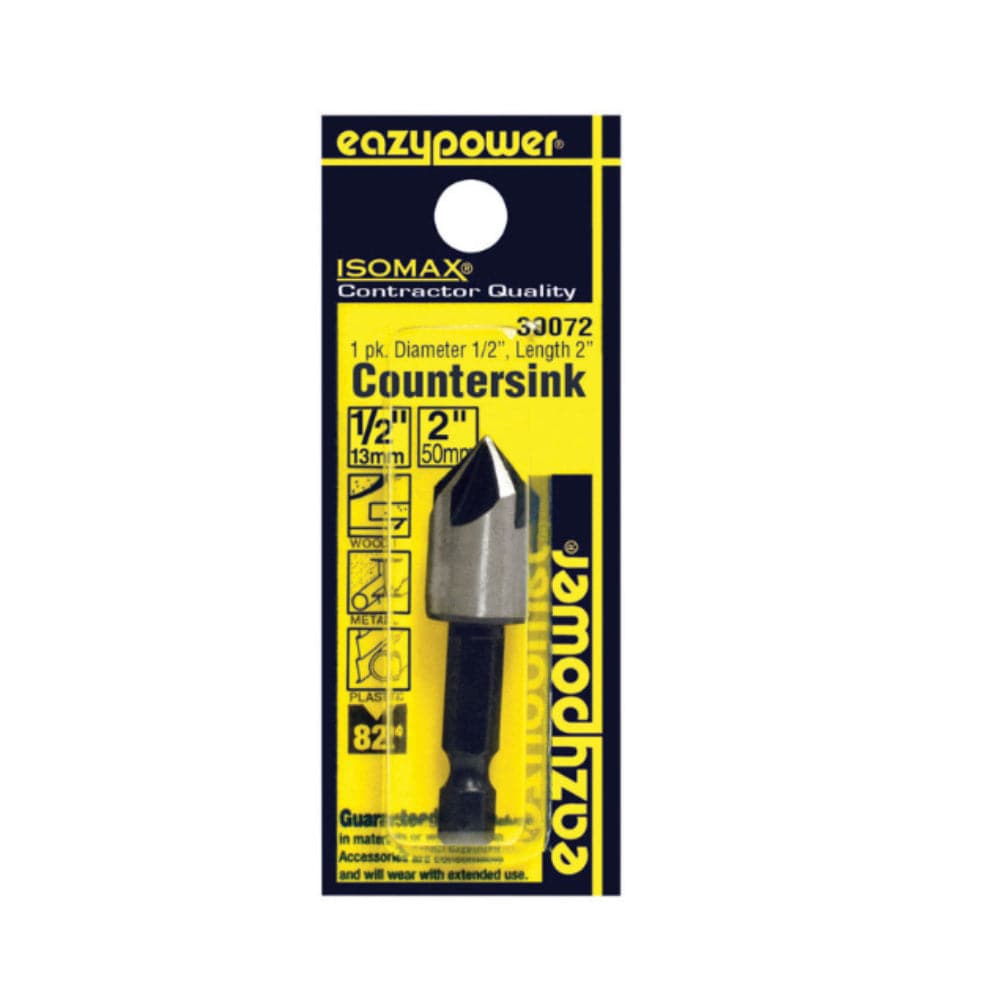Eazypower Isomax 1/2 in Tool Steel Countersink Bit 1/4 in Hex Shank For ...