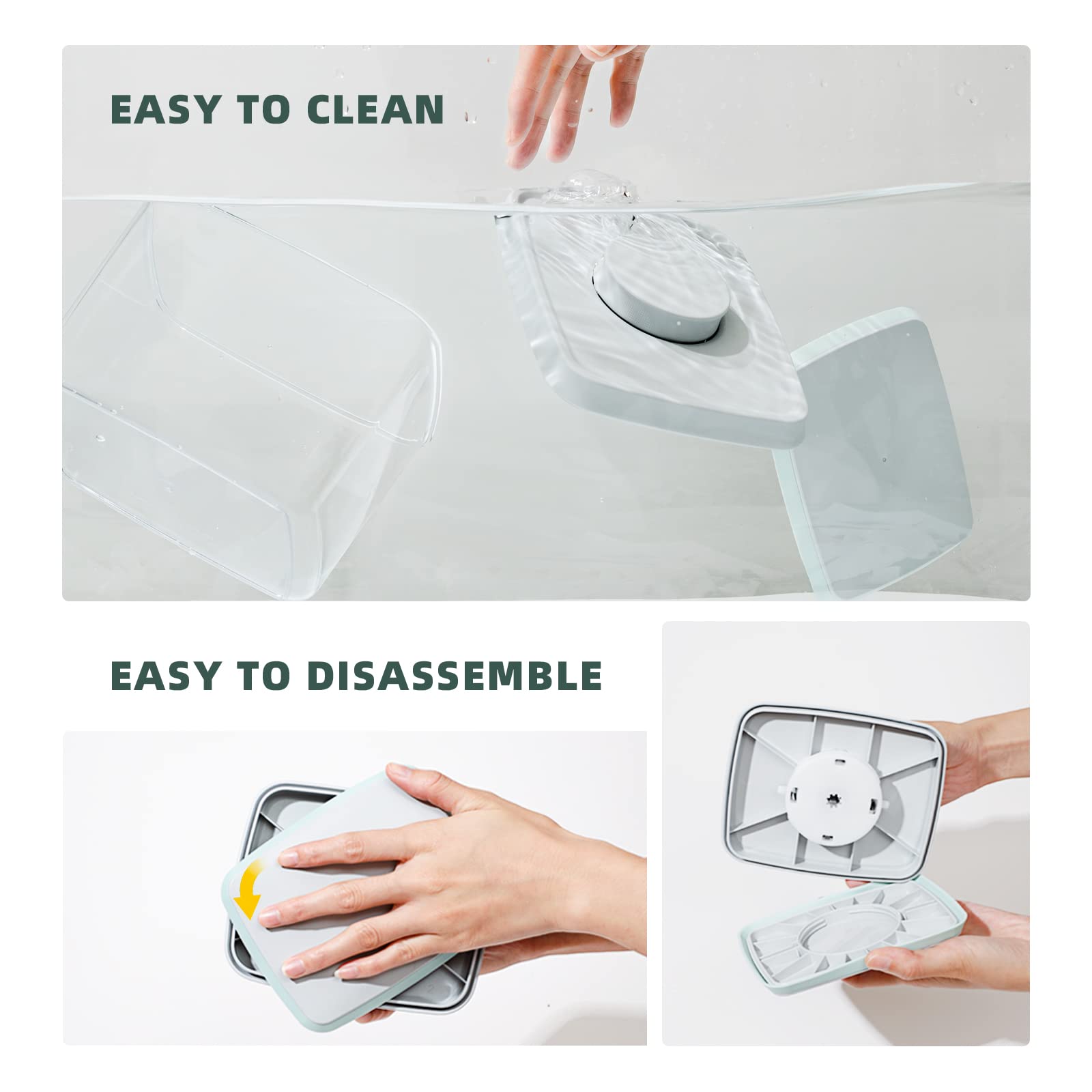 Afoxsos 5 Piece Airtight Food Storage Container Set One Hand Pop Up ...