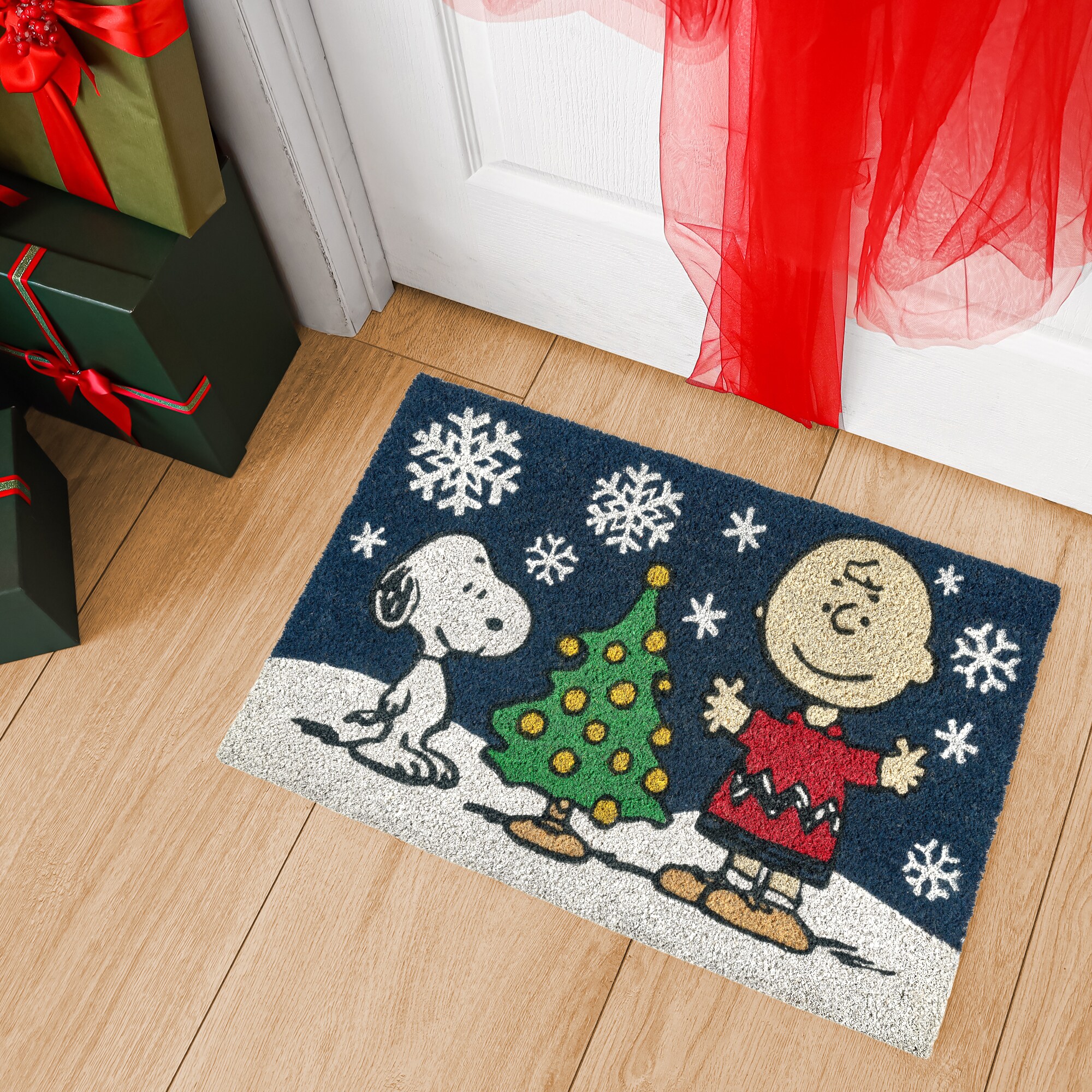 Peanuts 18-in x 30-in Multiple colors/finishes Coir Non-Slip Grip ...